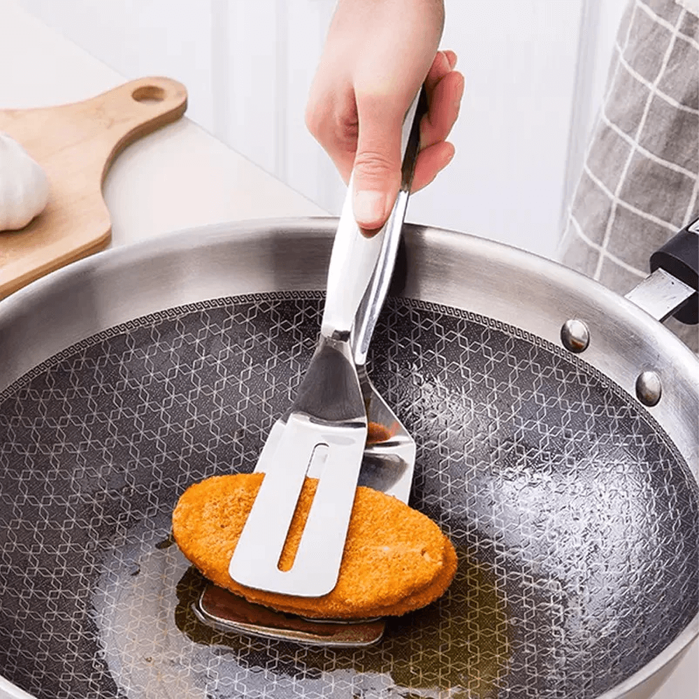 3-in-1 Stainless Steel Spatula Tong Clip | Inspire Uplift
