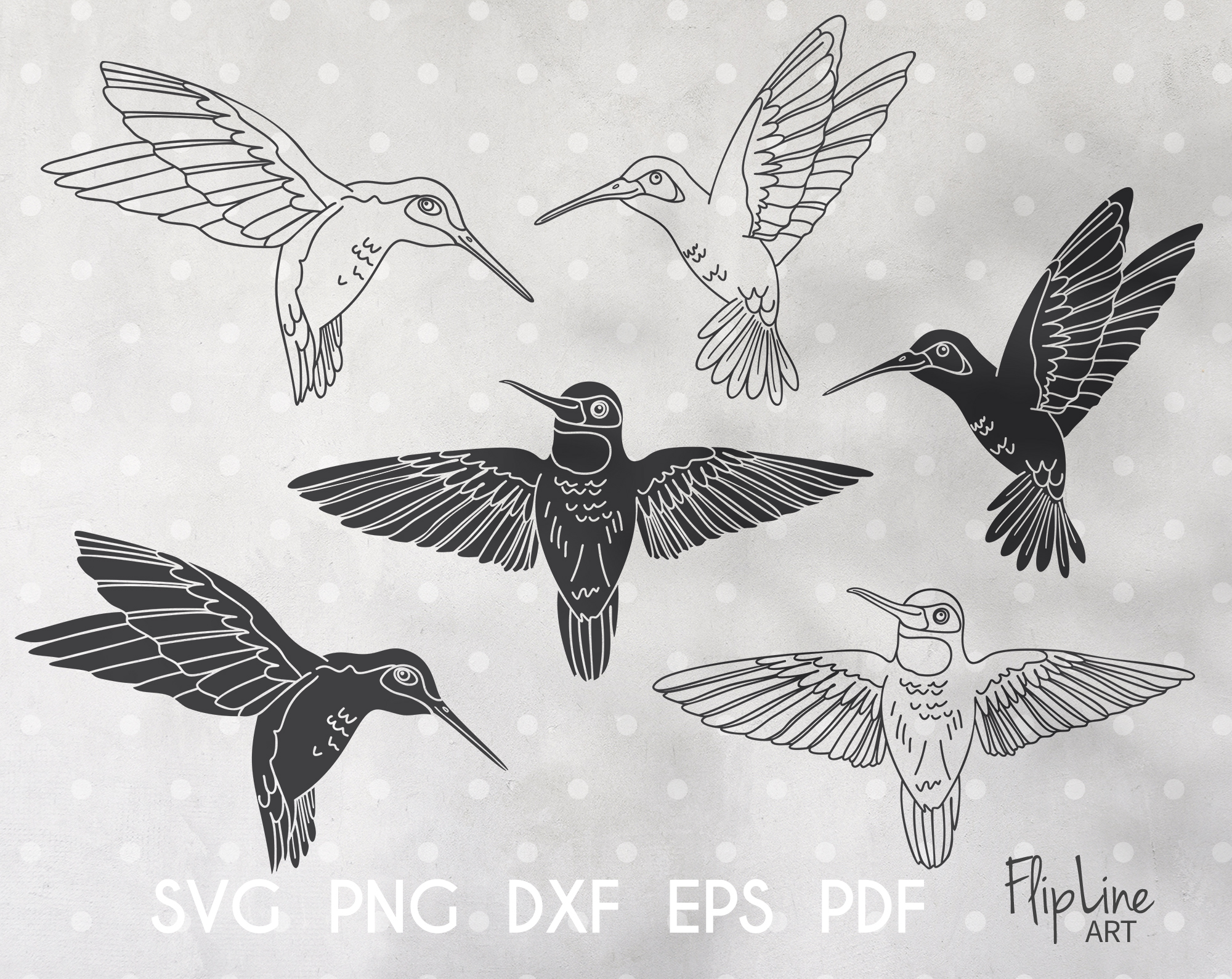 Hummingbird Svg Bird clipart Silhouette svg Bundle Bird For | Inspire ...
