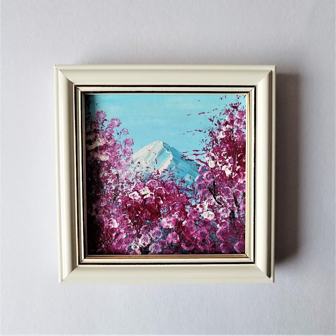 Very small wall art, Small landscape paintings, Mountain lan | Inspire ...