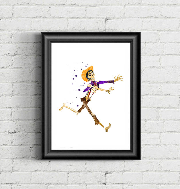 Coco Disney Art Print Digital Files nursery room watercolor - Inspire ...