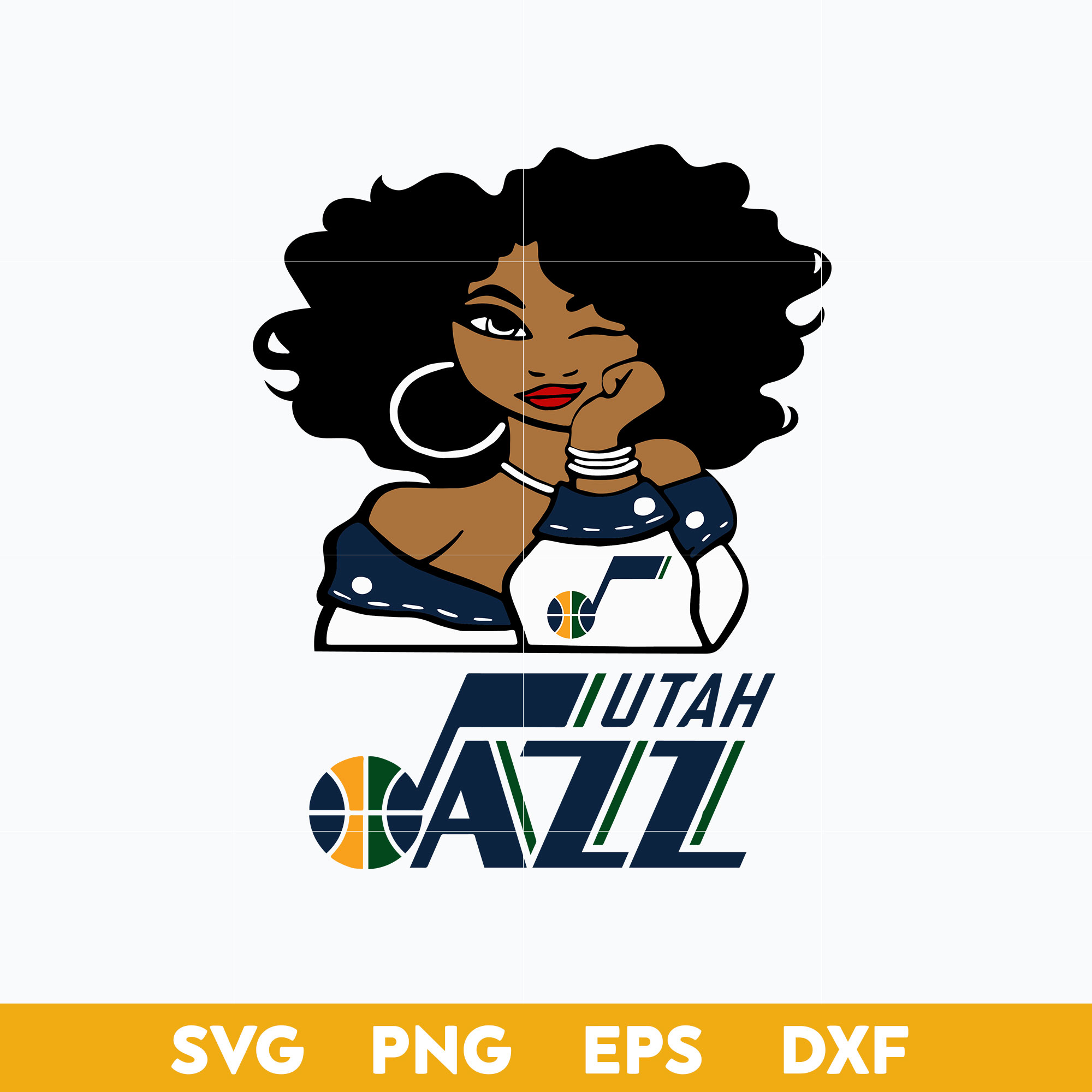 Utah Jazz Girl SVG, Utah Jazz SVG, NBA SVG, Sport SVG PNG DX | Inspire ...
