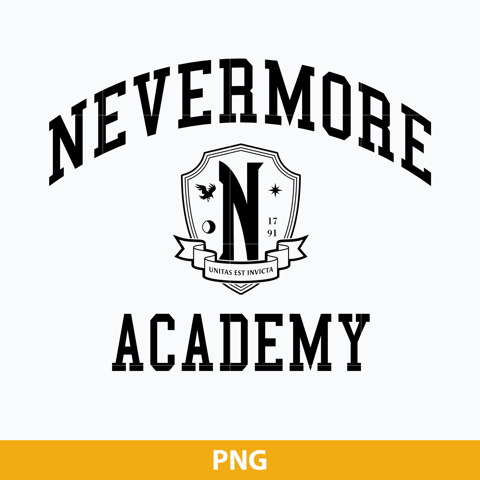 Nevermore Academy White And Blck PNG, Wednesday Family PNG, | Inspire ...