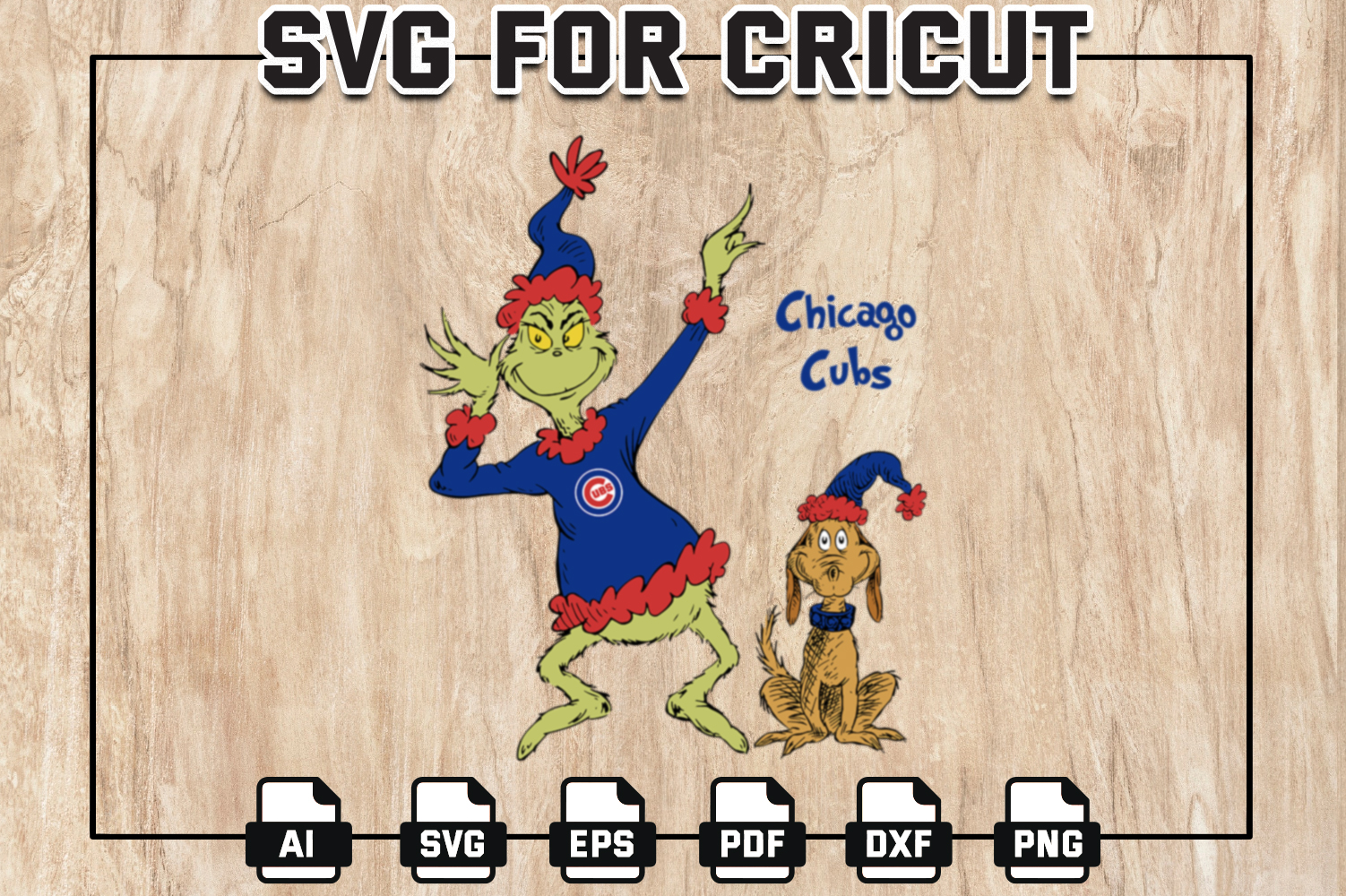 Grinch Chicago Cubs Baseball Team Svg, Grinch Chicago Cubs M - Inspire ...