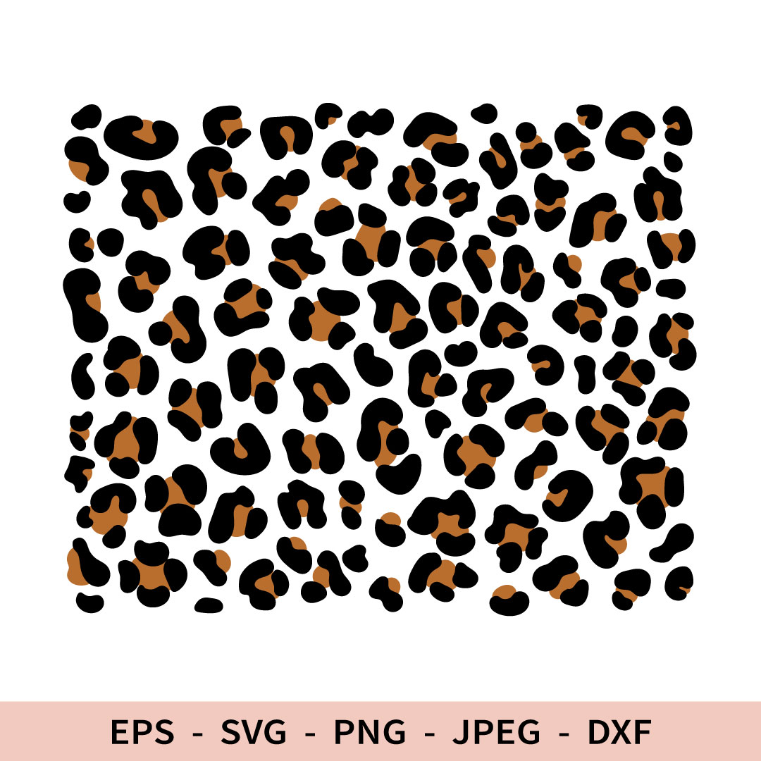 Cheetah Print Svg Two colors Print Cricut File dxf for laser | Inspire ...