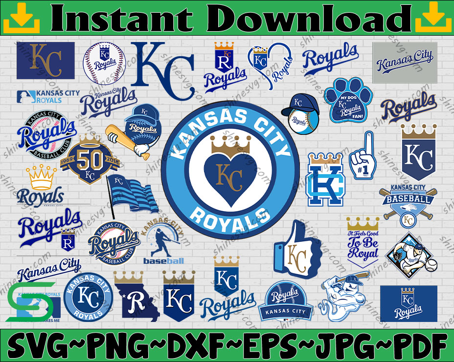 Bundle 37 Files Kansas City Royals Baseball Team svg, Kansas | Inspire Uplift