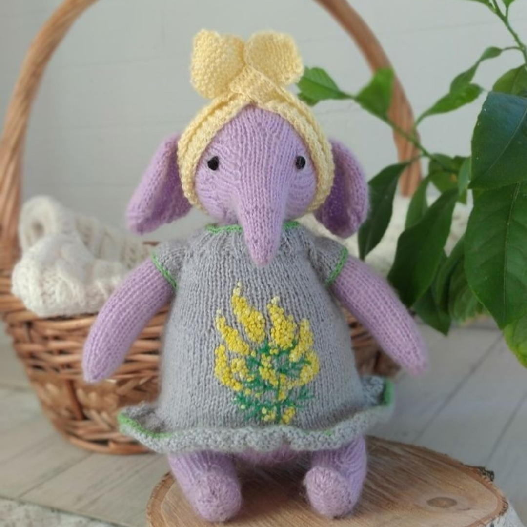 Elephant knitting pattern Crochet elephant pattern Amigurumi - Inspire ...