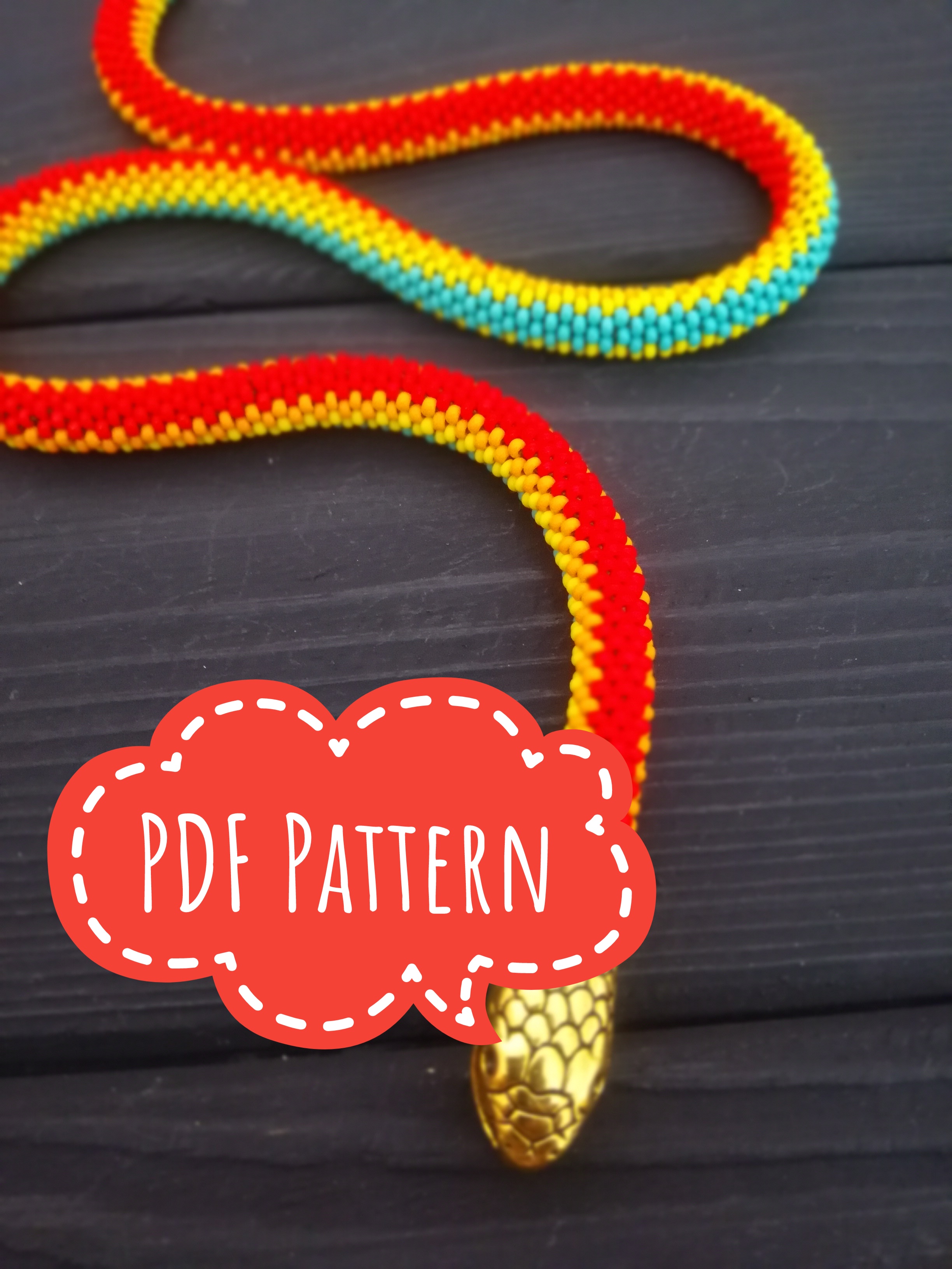 PDF Bead Crochet Pattern , Pattern for Necklace and Bracelet | Inspire ...