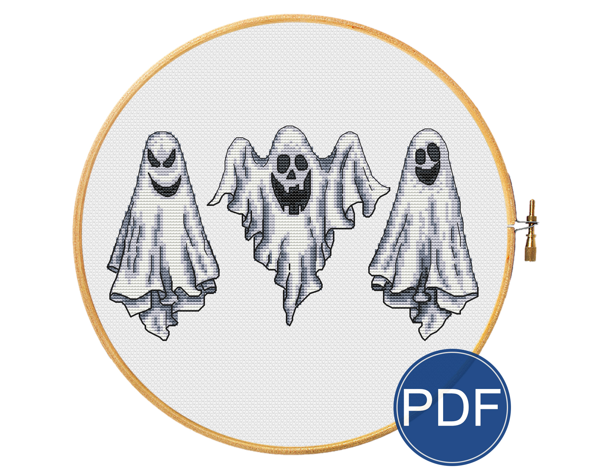 Ghosts for cross stitch pattern | Inspire Uplift