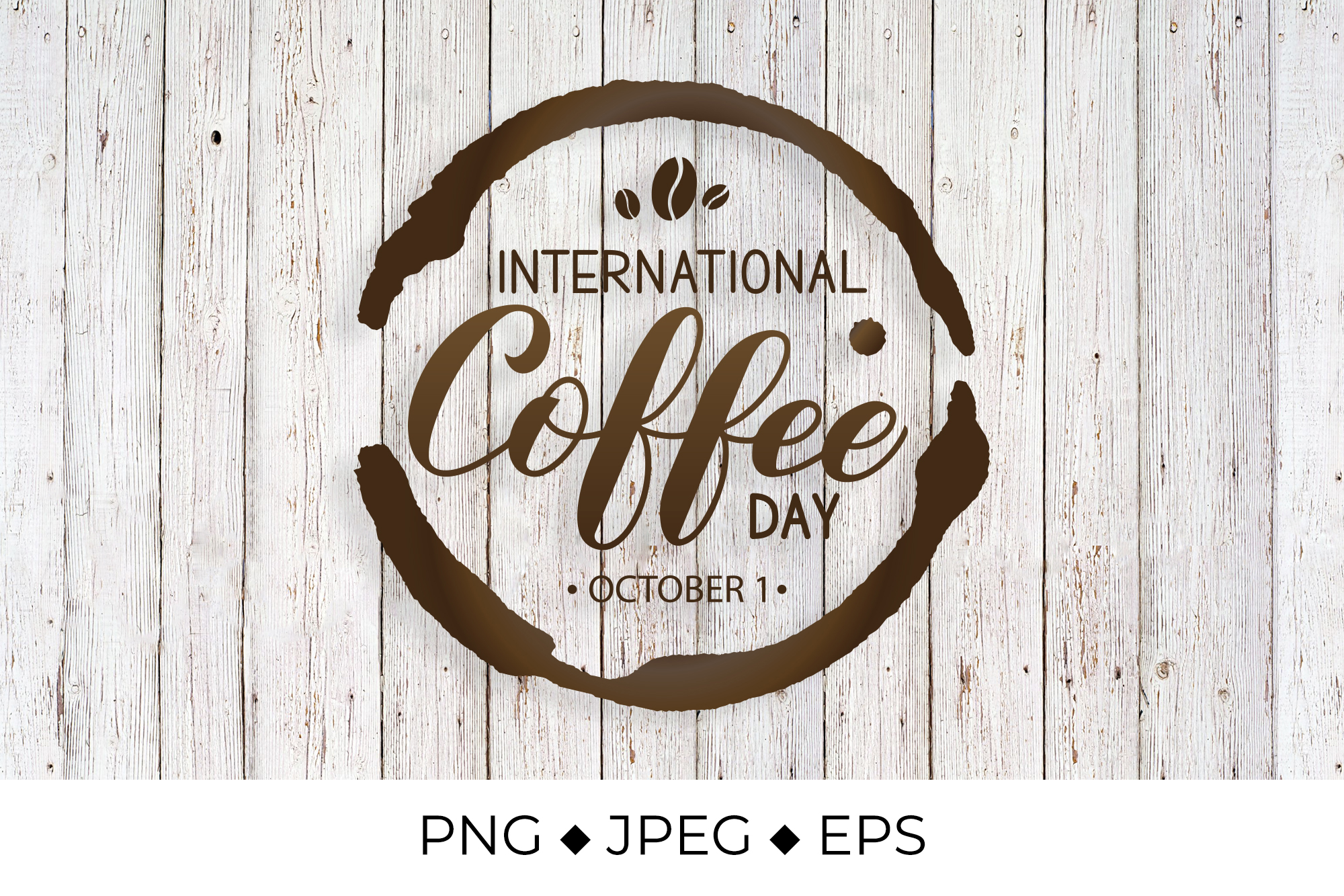 International Coffee Day round sign | Inspire Uplift