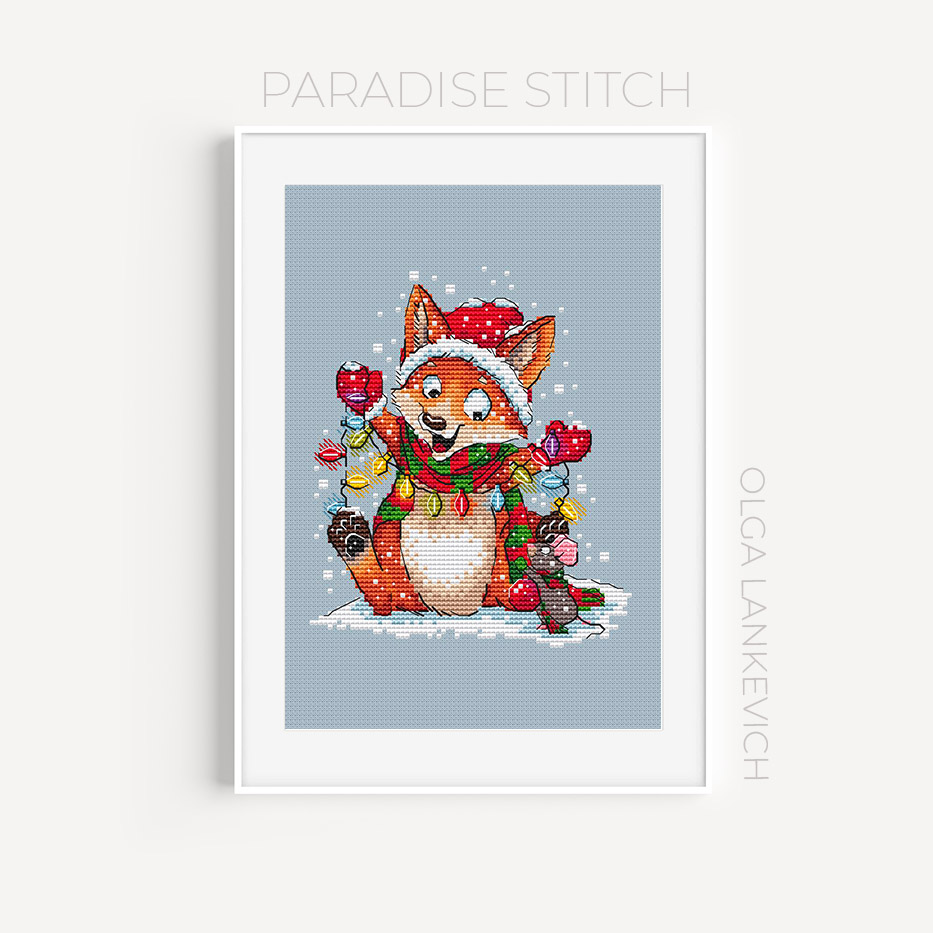 Little Fox cross stitch pattern PDF and Saga | Inspire Uplift