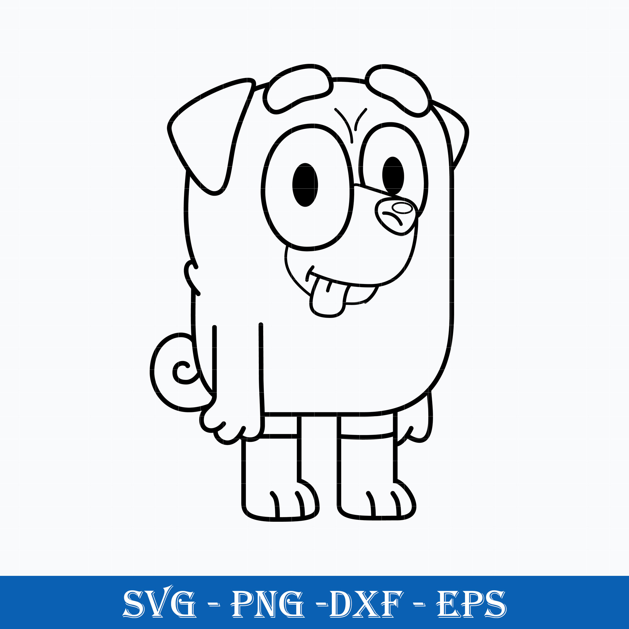 Buddy Outline SVG, Buddy Bluey SVG, Bluey SVG, Cartoon SVG | Inspire Uplift