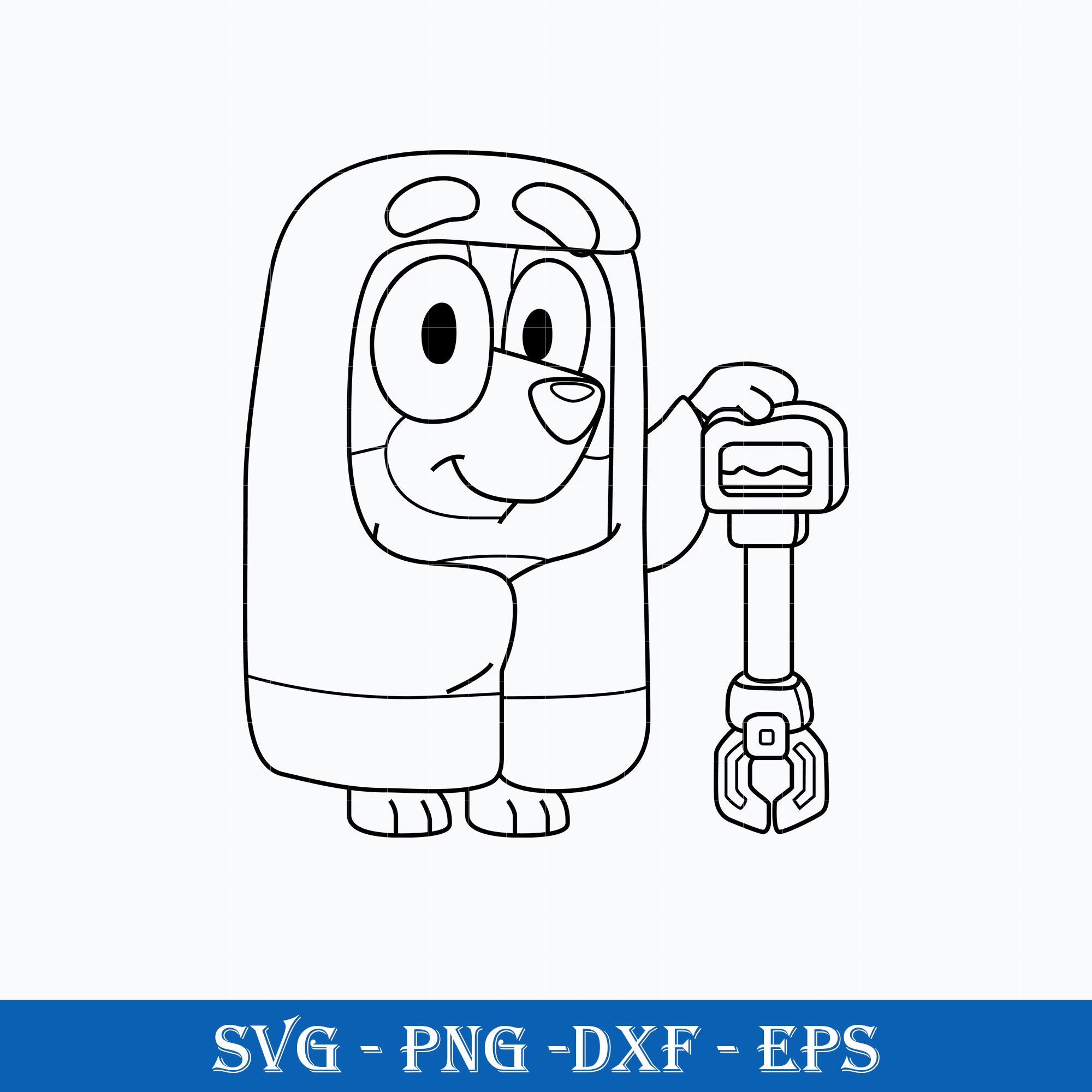 Granny Rita outline SVG, Bluey SVG, Cartoon SVG PNG DXF EPS | Inspire ...