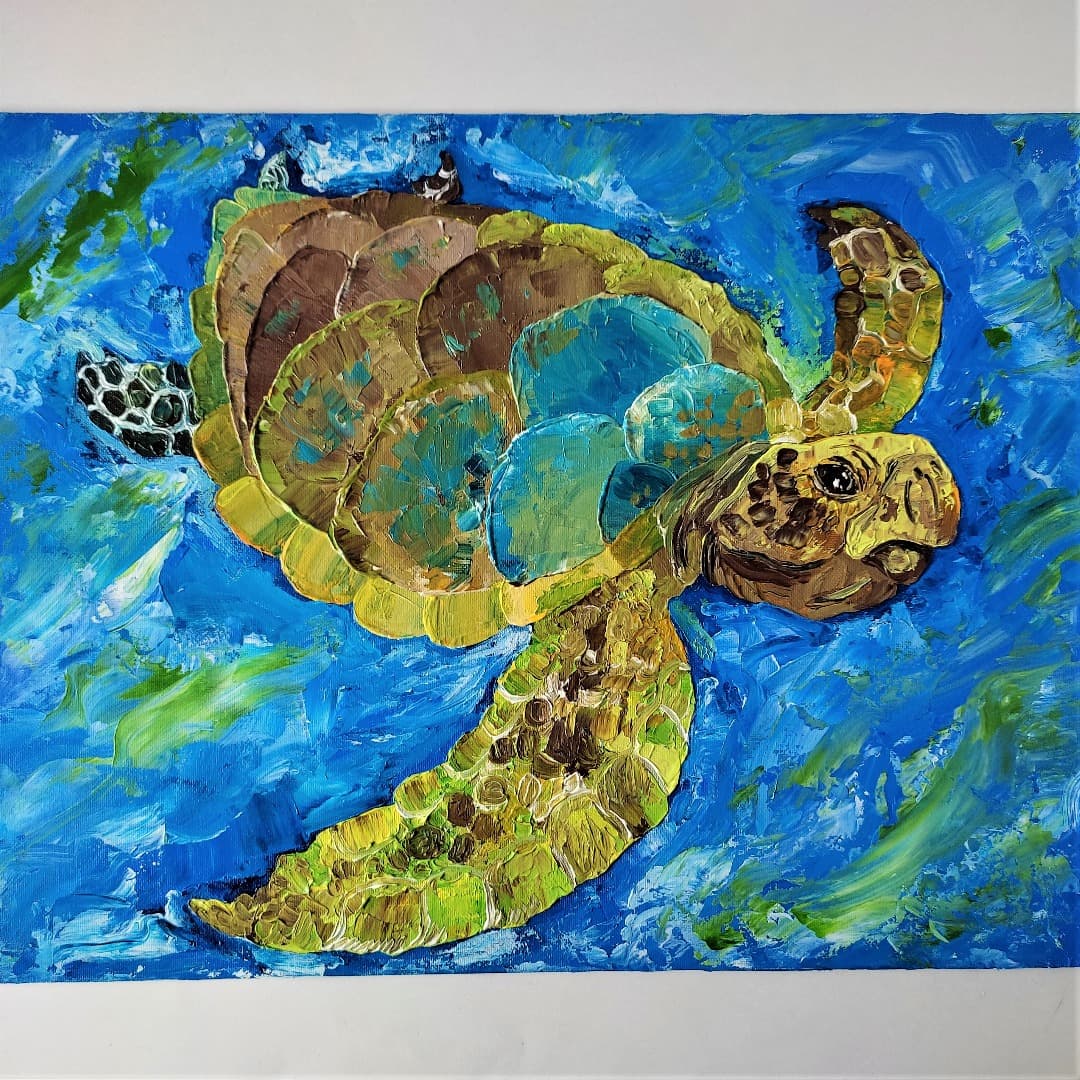 Acrylic Turtle Painting
