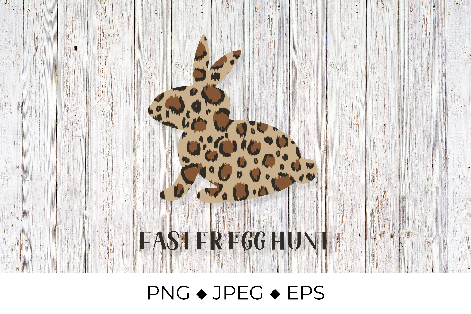 Easter bunny leopard or cheetah print. Easter egg hunt. - Inspire Uplift