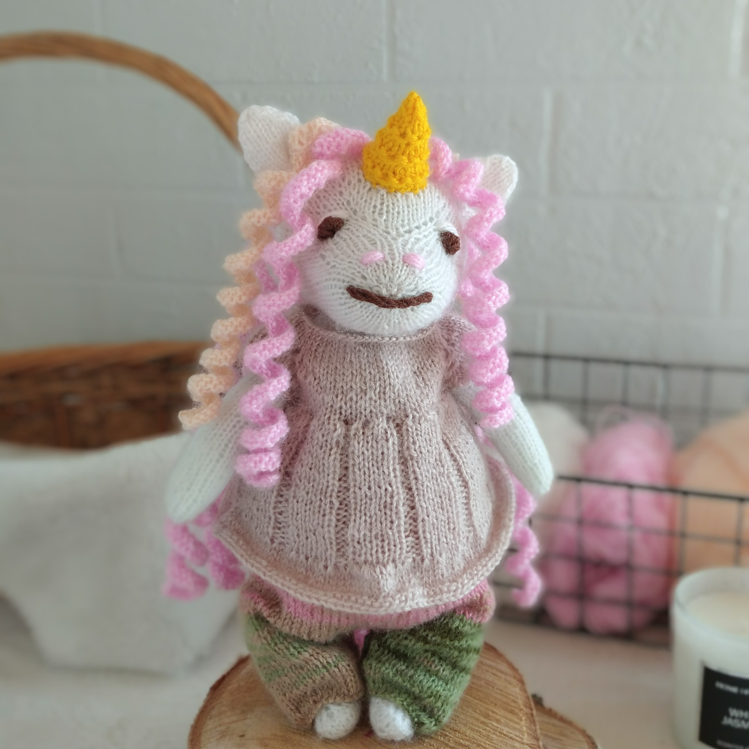 Unicorn knitting pattern. Knitted animal pattern. Animal kni | Inspire ...