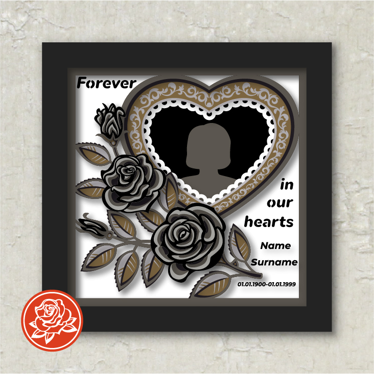 Customizable Memorial Shadow Box Svg Files for Cricut | Inspire Uplift