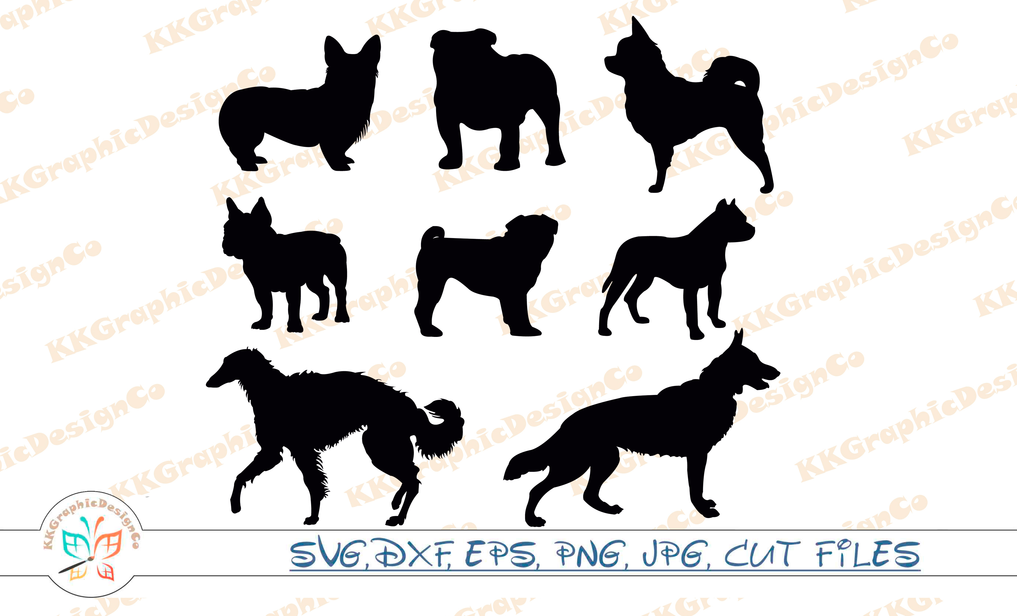 Dogs bundle svg Dog lover svg Dogs clipart Dog silhouette sv | Inspire ...