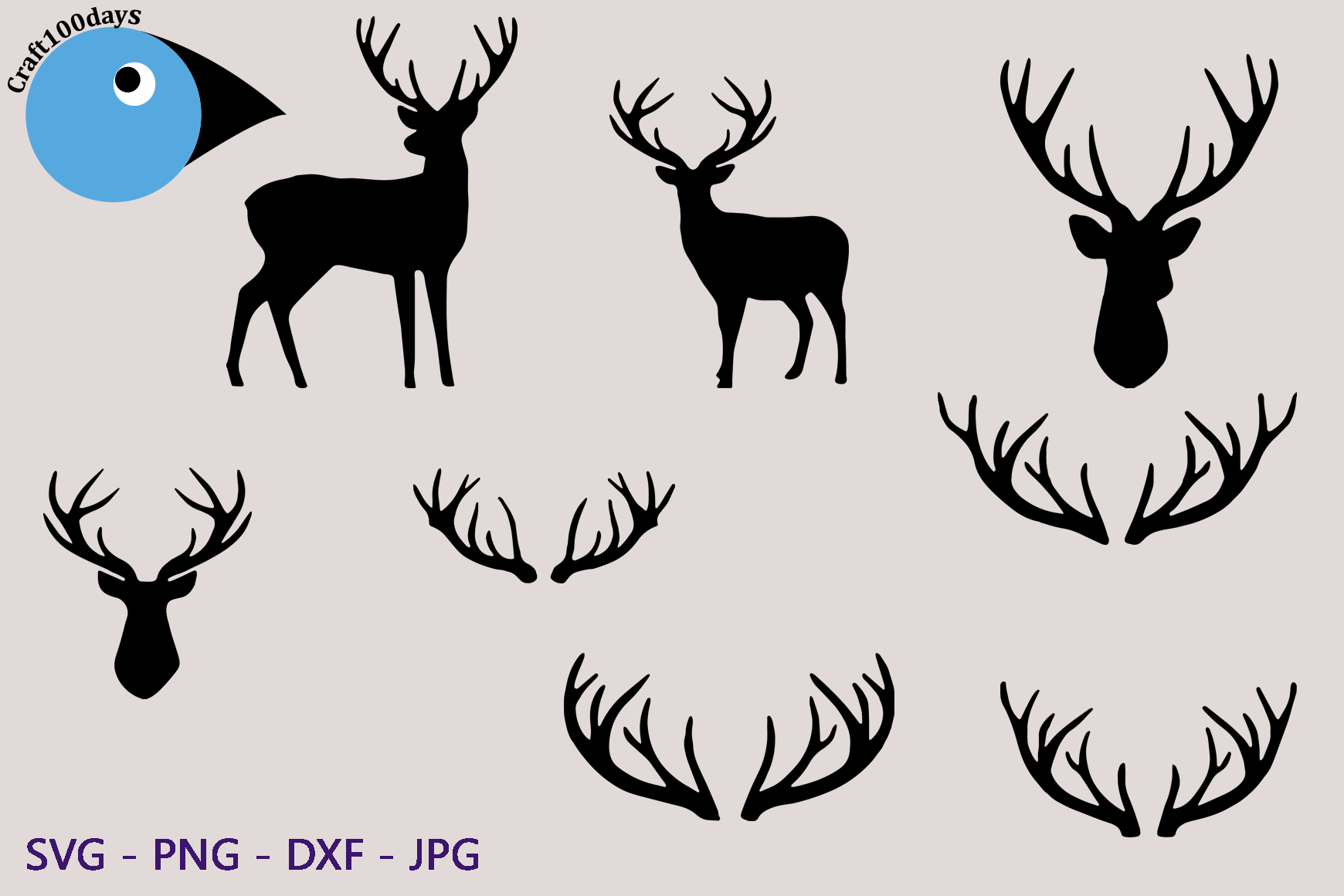 Deer Bundle Svg, Deer Svg, Nature Deer Svg file, Mountains s | Inspire ...