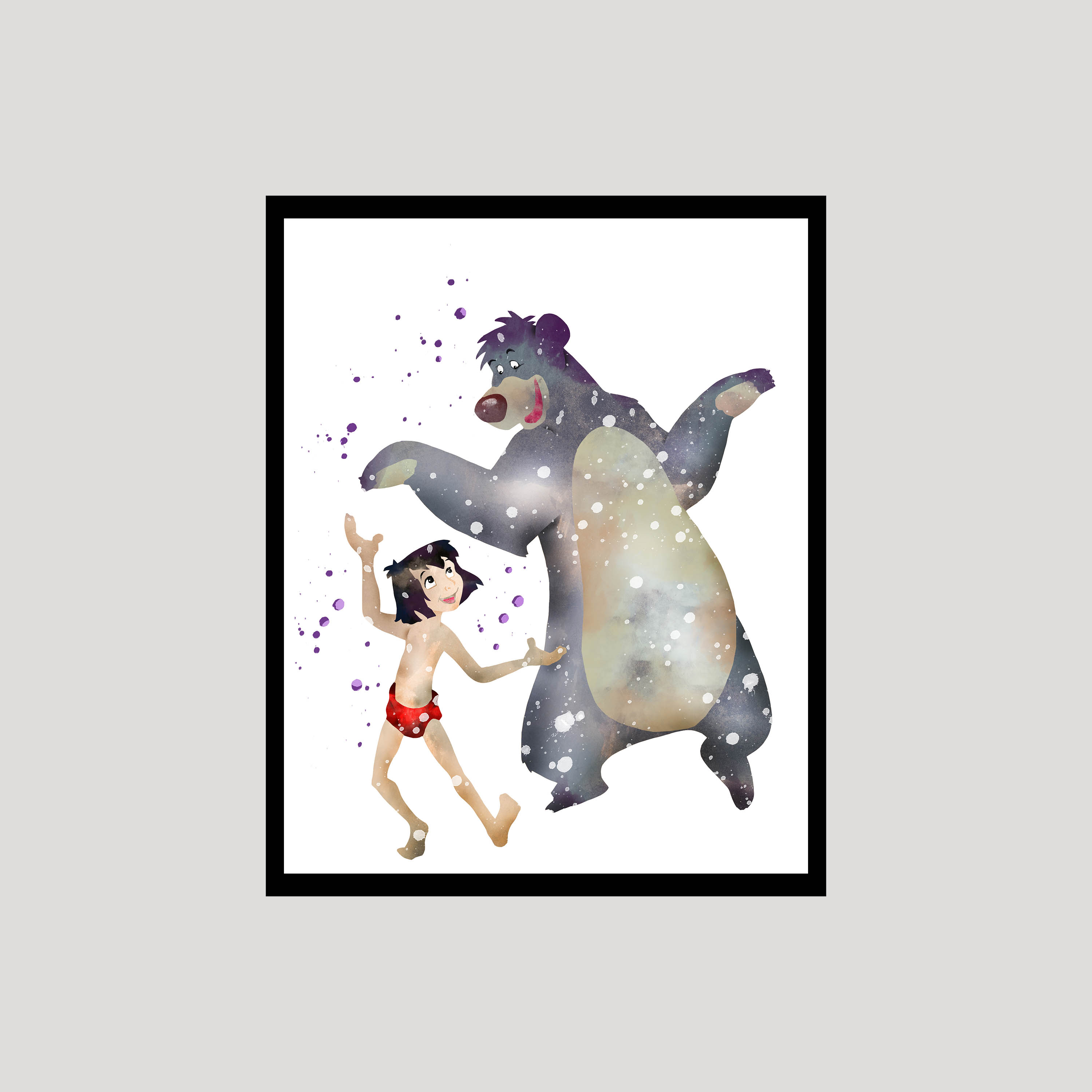 The Jungle Book Mowgli Disney Art Print Digital Files nurser | Inspire ...