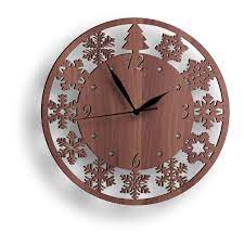 Christmas Wall Clock You'll Love in 2020, 3D Laser Cut Woode | Inspire ...