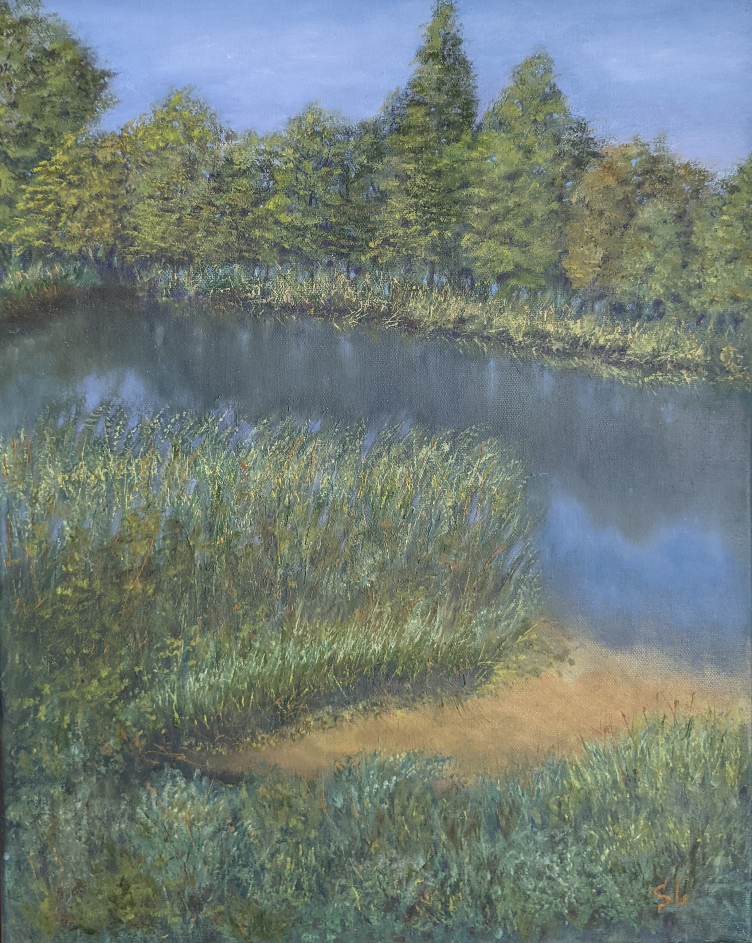 River Oil Painting Summer Landscape with River Original Art | Inspire ...