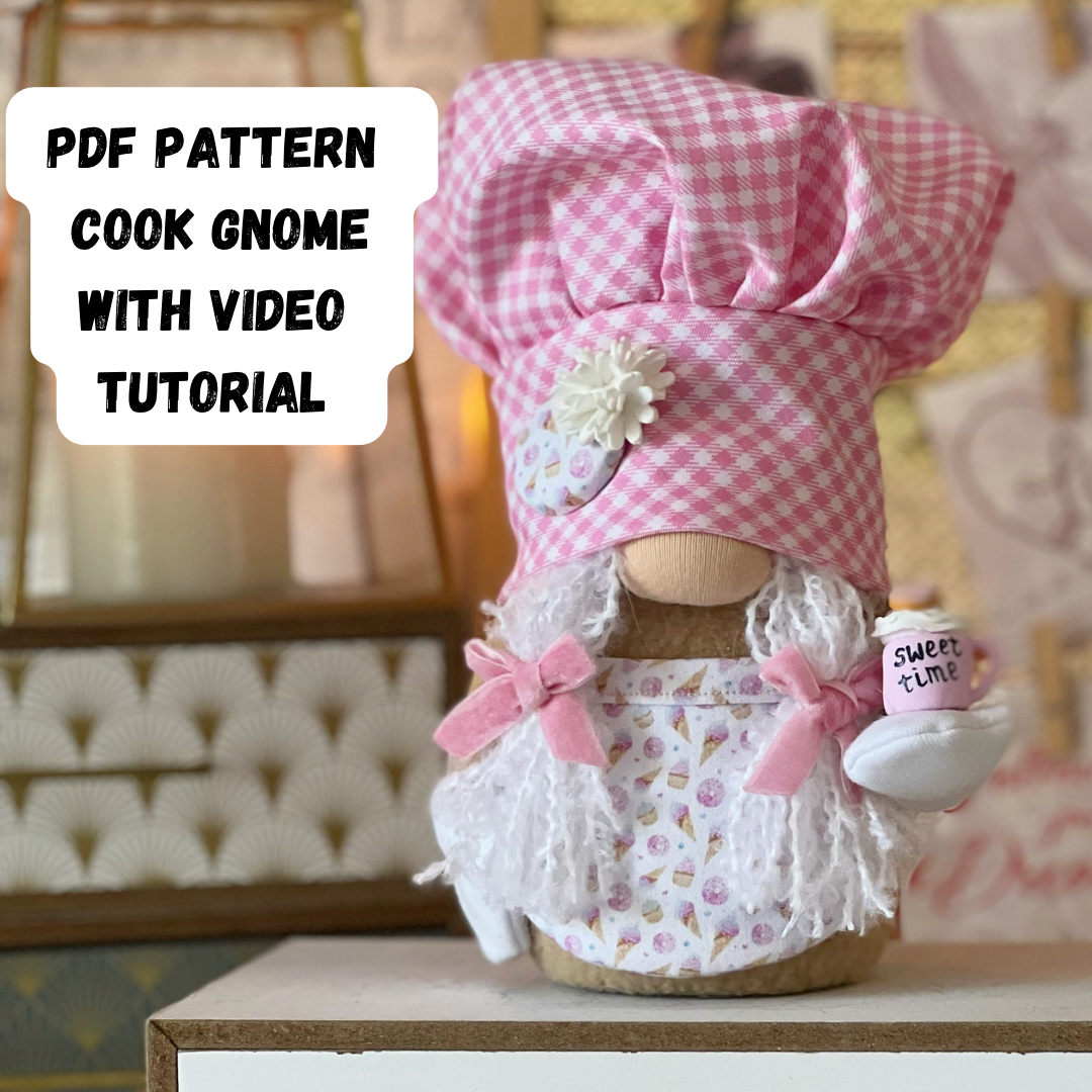 Cook gnome pattern. Chef gnome. Nisse. Tomte | Inspire Uplift