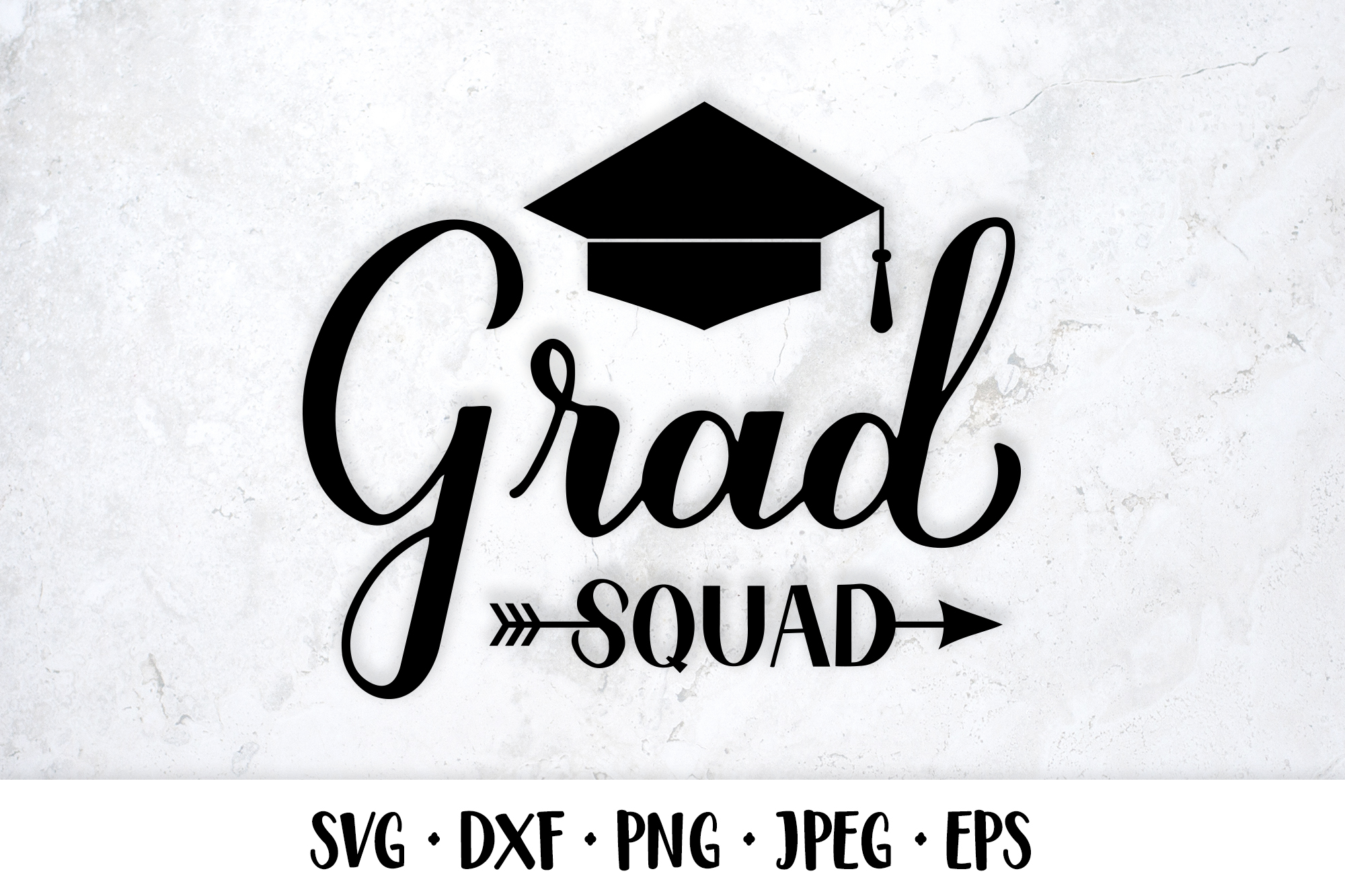 Grad squad SVG. Funny Graduation quote typography | Inspire Uplift