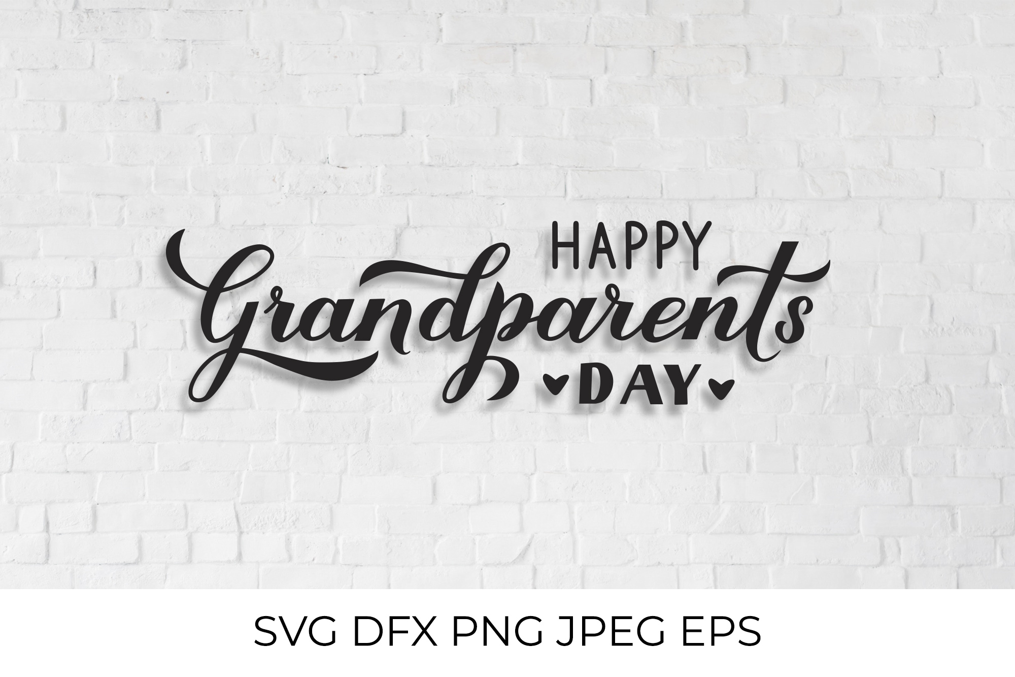 Happy Grandparents Day calligraphy hand lettering SVG | Inspire Uplift