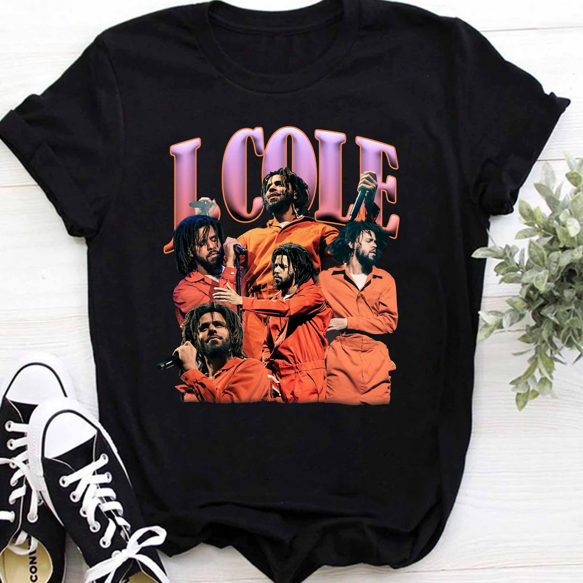 Vintage J. Cole 90s Rapper T-Shirt - Inspire Uplift