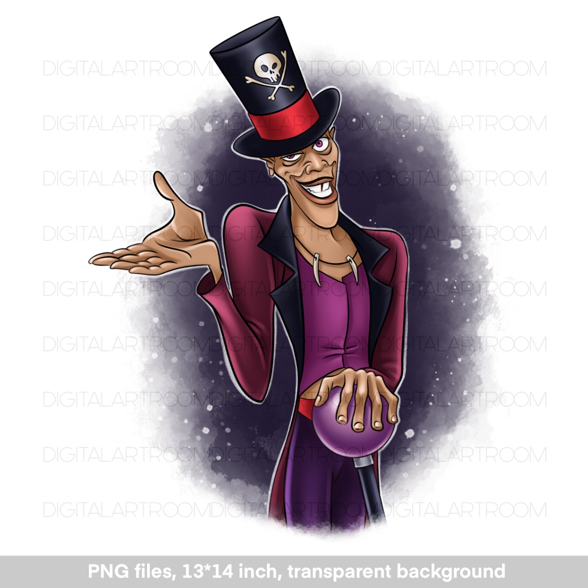 Cartoon villain dr Facilier, sublimation design | Inspire Uplift