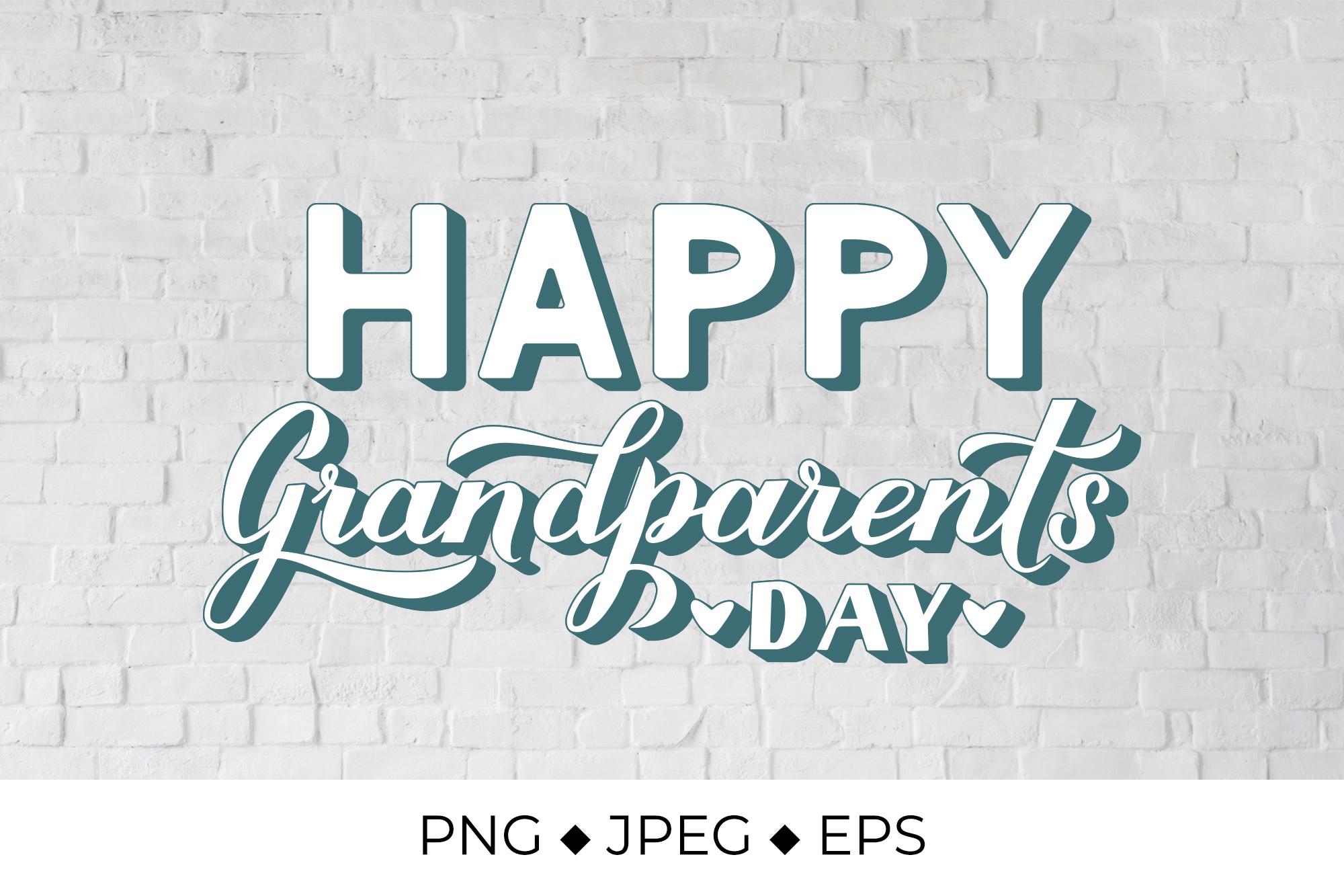 Happy Grandparents Day calligraphy lettering | Inspire Uplift