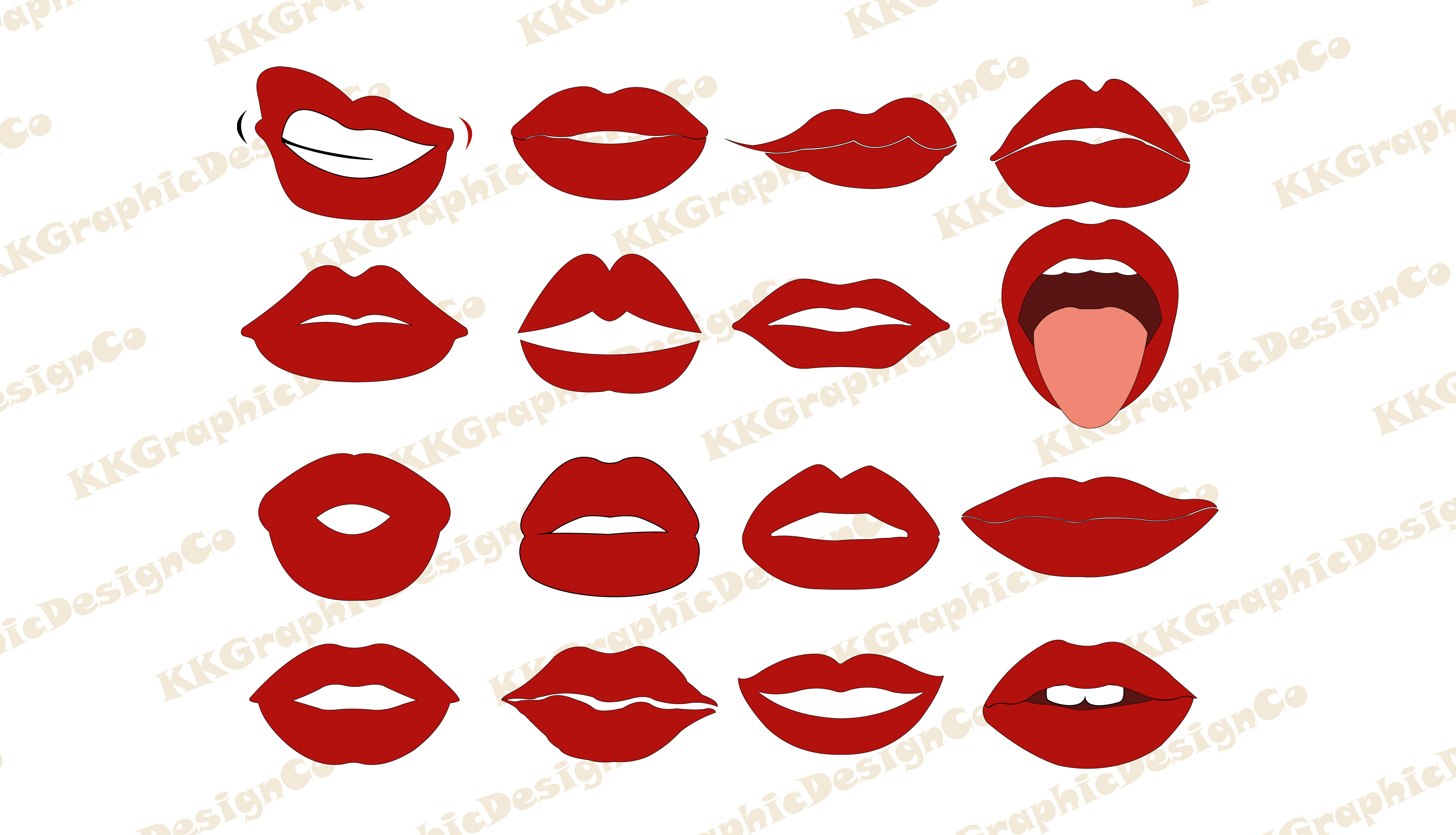 Lips bundle svg Lips svg Kiss svg Lips clipart Makeup svg Mo | Inspire ...
