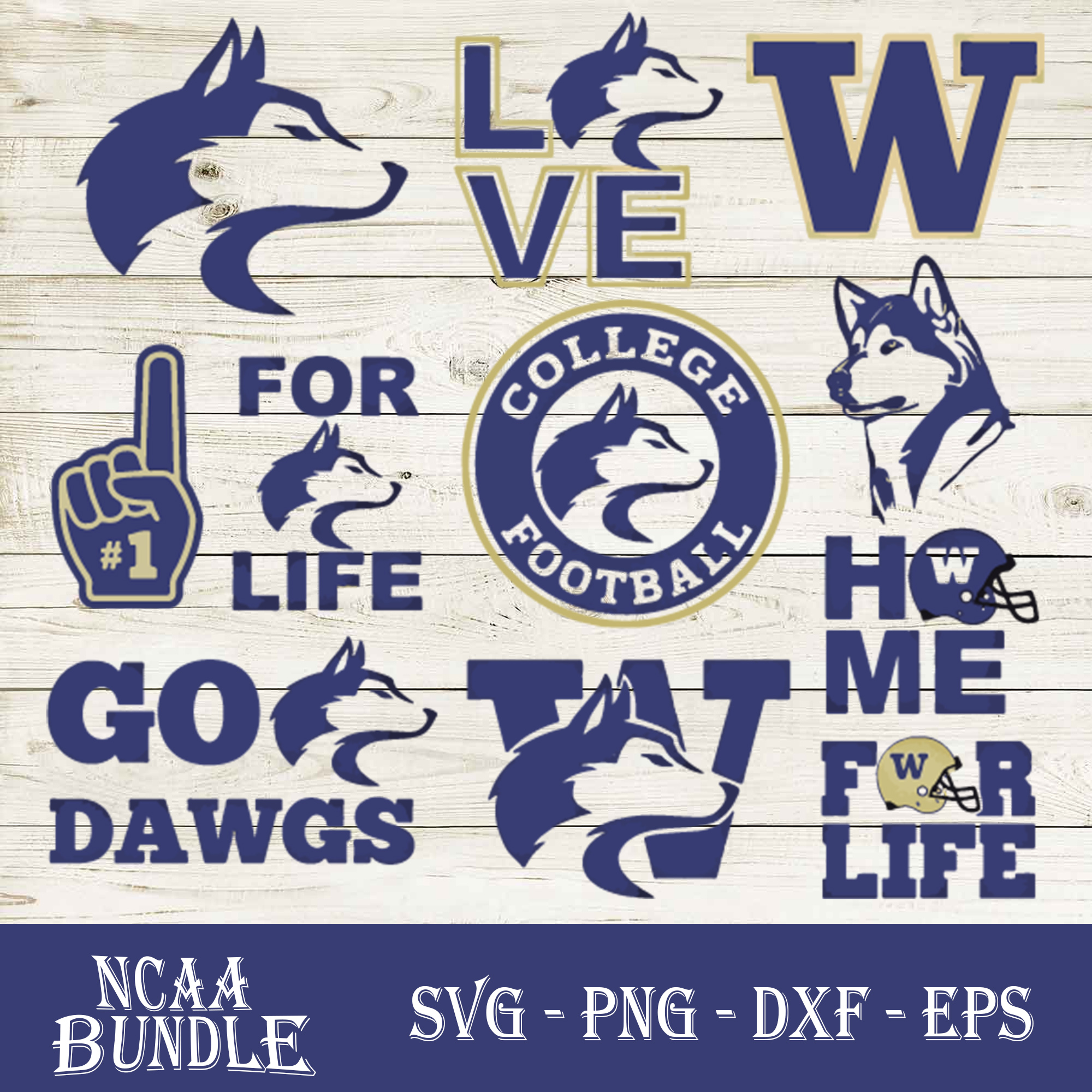 Washington Huskies Bundle SVG, Washington Huskies SVG, NCAA | Inspire ...