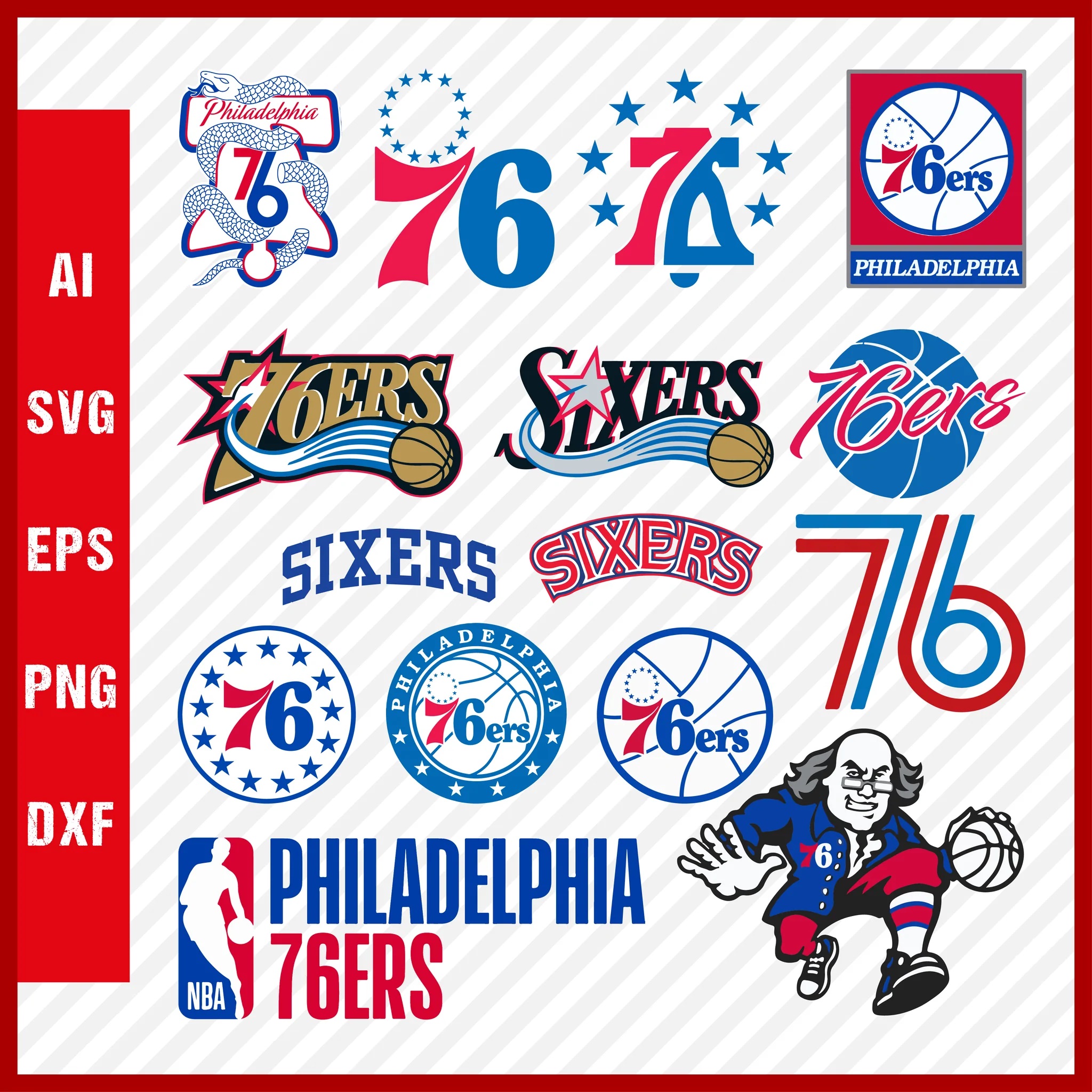 Philadelphia 76ers Logo SVG 76ers SVG Cut Files 76ers PNG Inspire