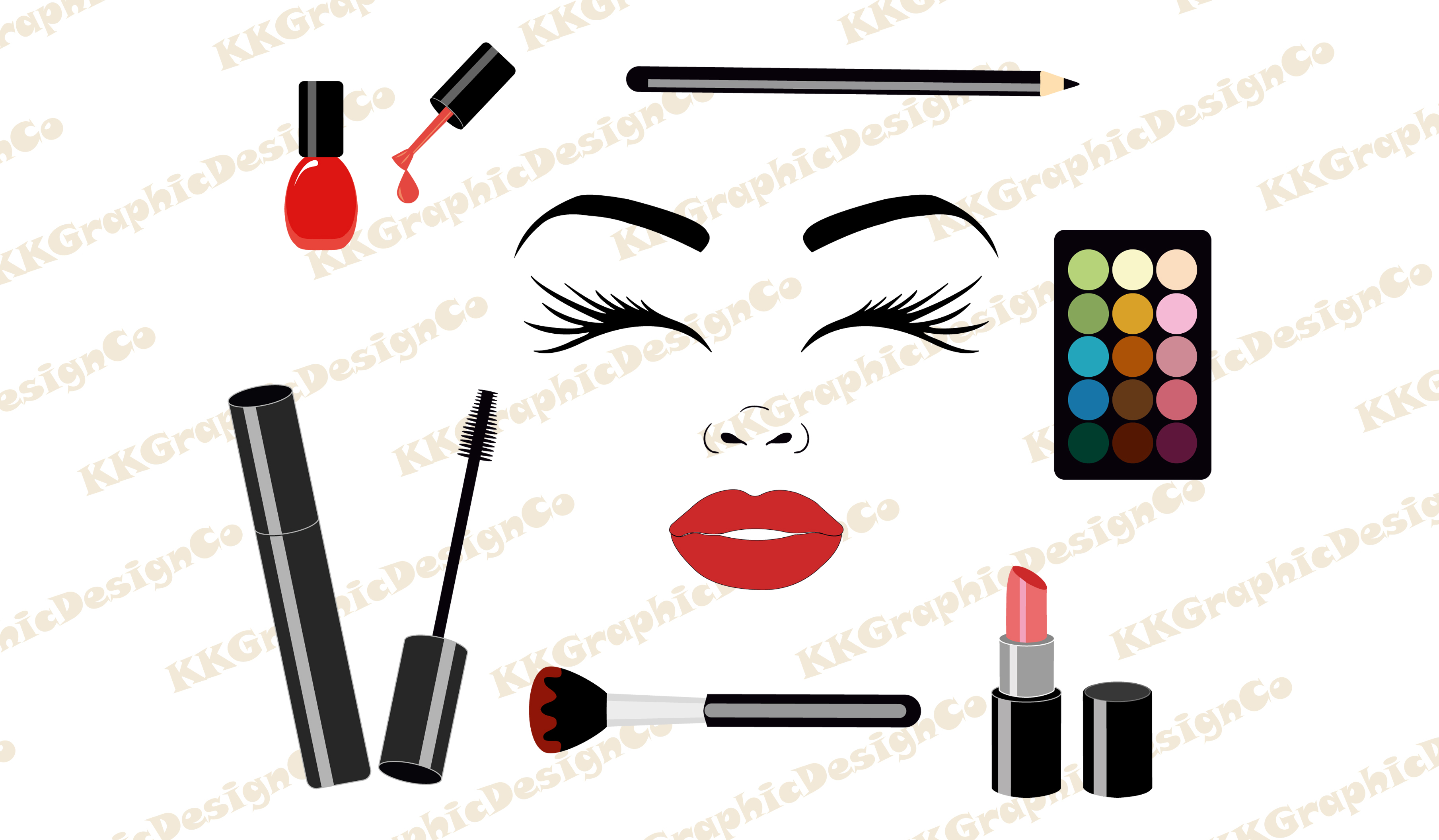 Make up svg Beauty svg Makeup svg Lipstick svg Eyelashes svg | Inspire ...