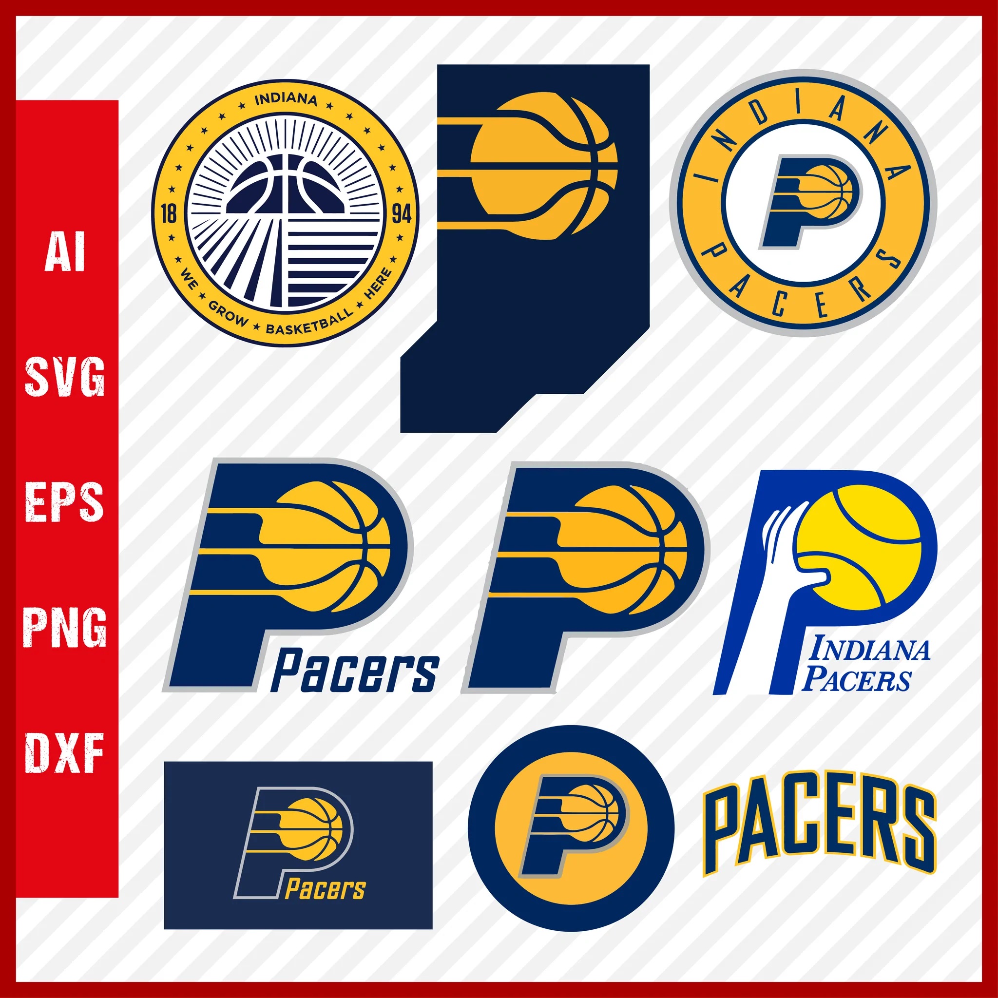 Indiana Pacers Logo SVG - Pacers SVG Cut Files - Pacers PNG | Inspire ...