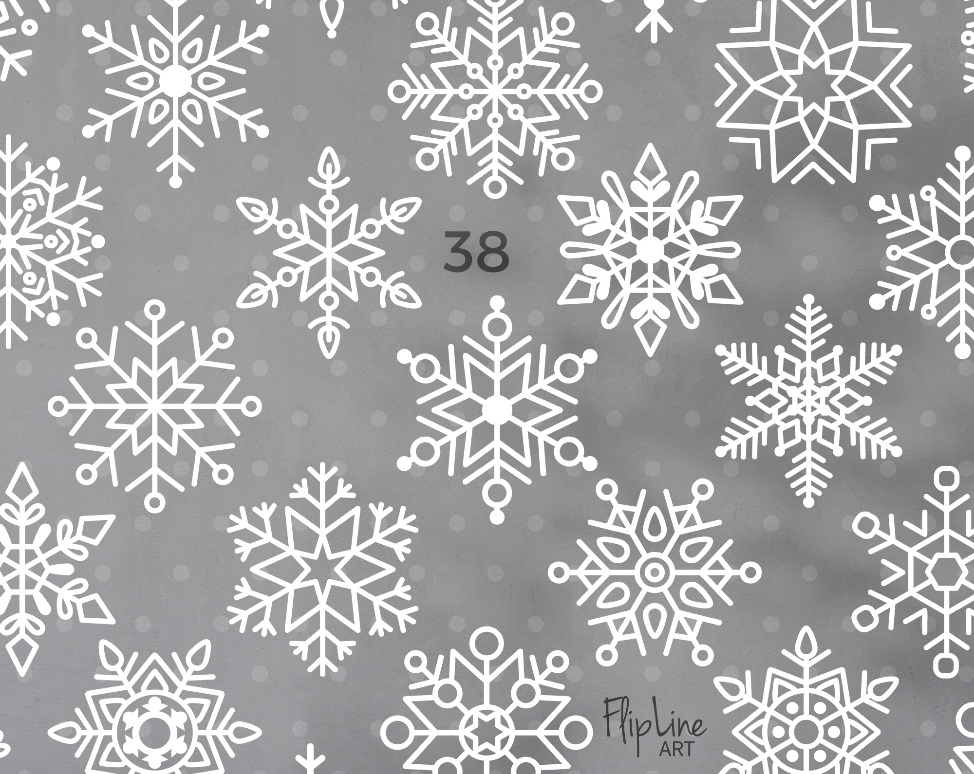 Snowflake bundle SVG & PNG clipart. Christmas decoration. | Inspire Uplift