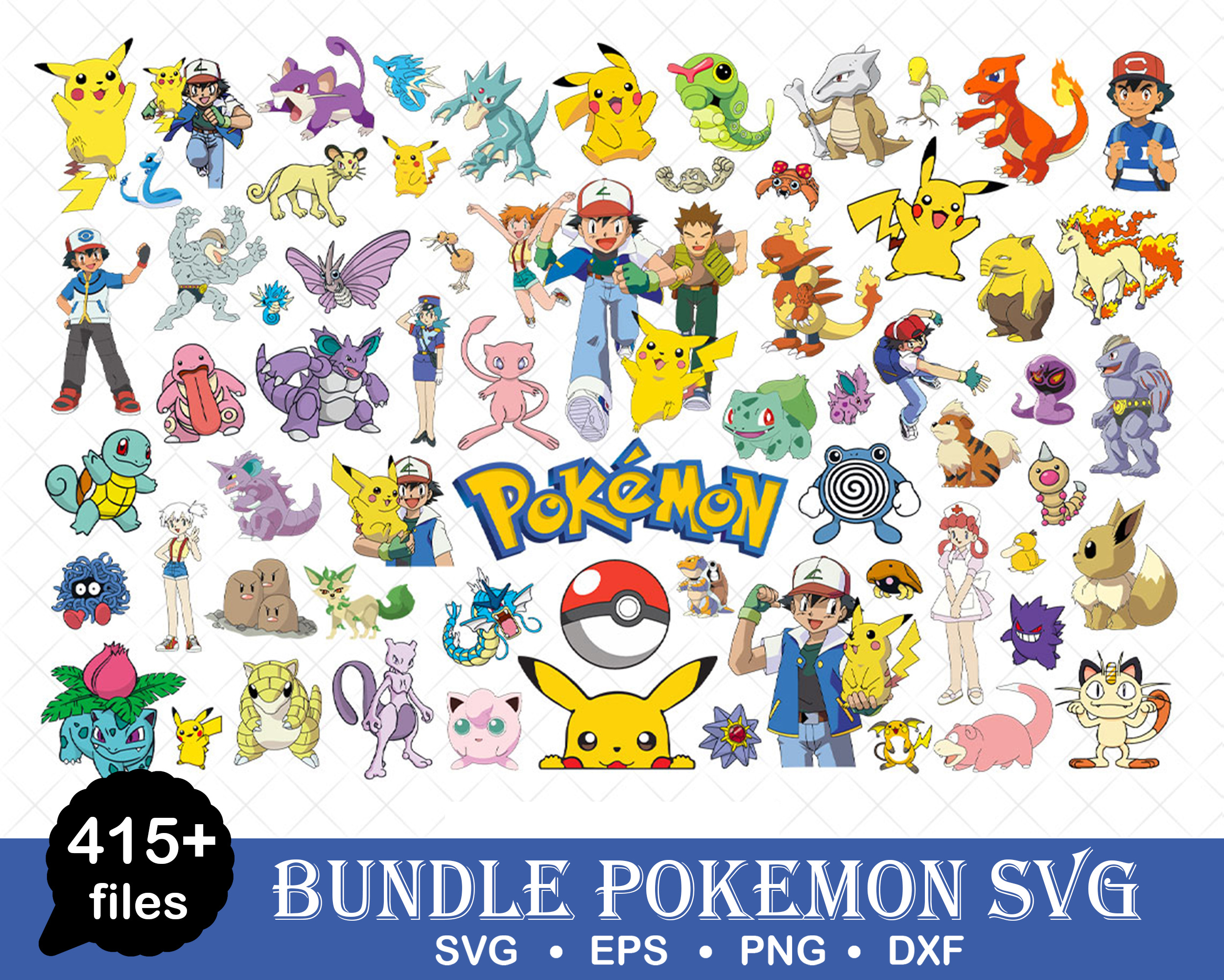 pokemon svg bundle, pokemon svg, Pikachu svg, Pikachu clipar | Inspire ...
