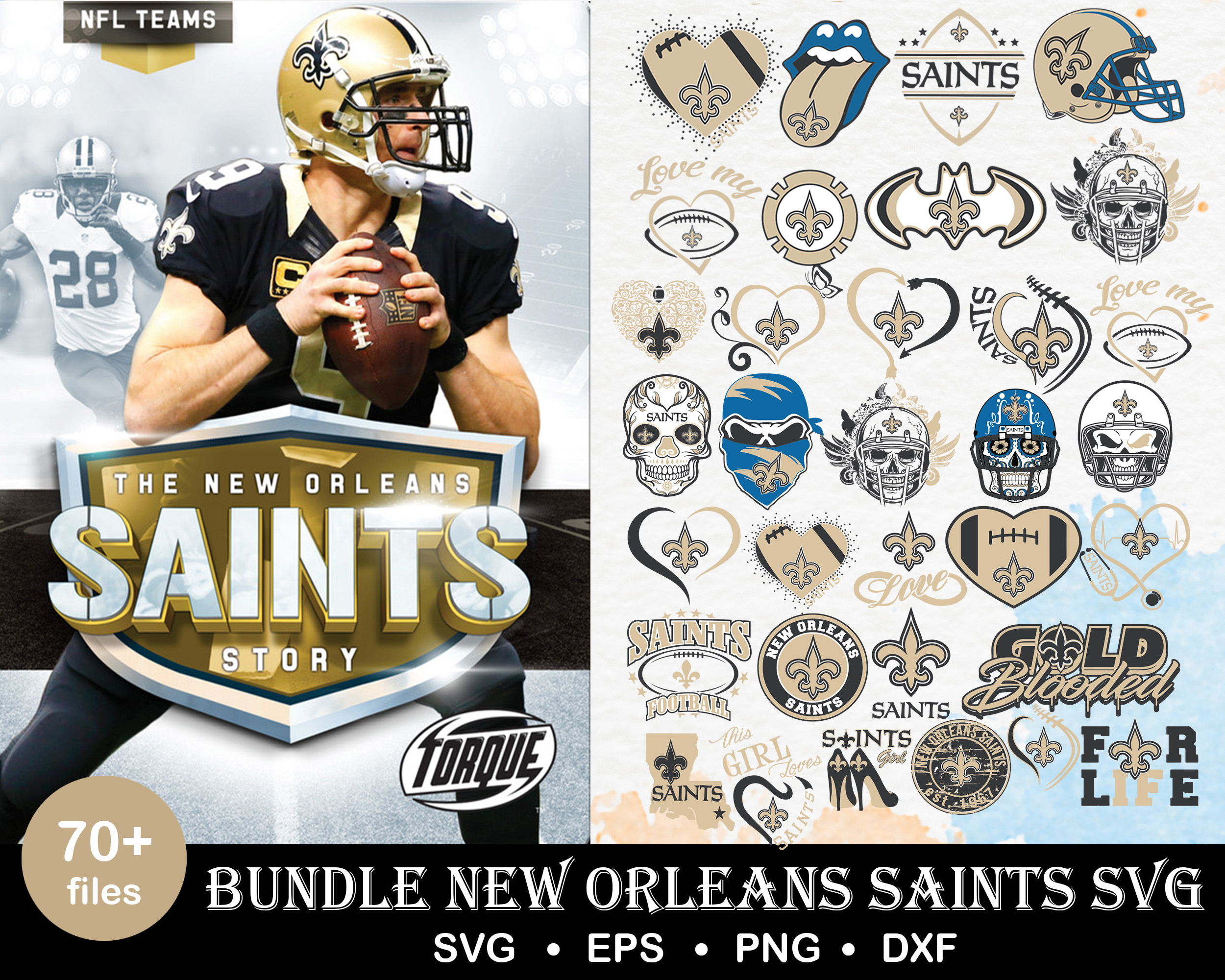 70 New Orleans Saints svg, Saints svg, Sport svg, Nfl svg, p | Inspire ...