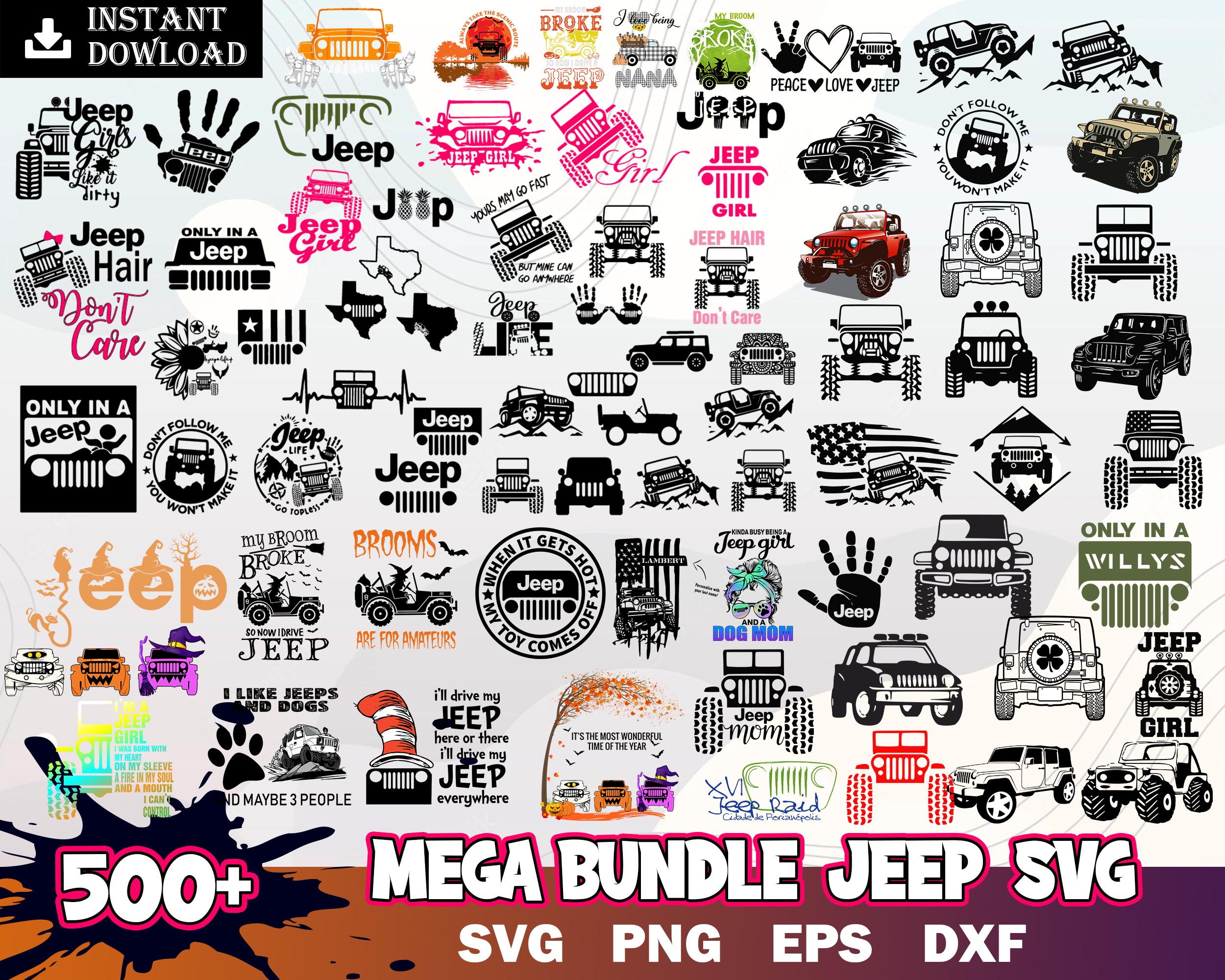 Jeep Mega Svg Bundle, jeep svg, Bundle svg, png, epf, dfx, D | Inspire ...