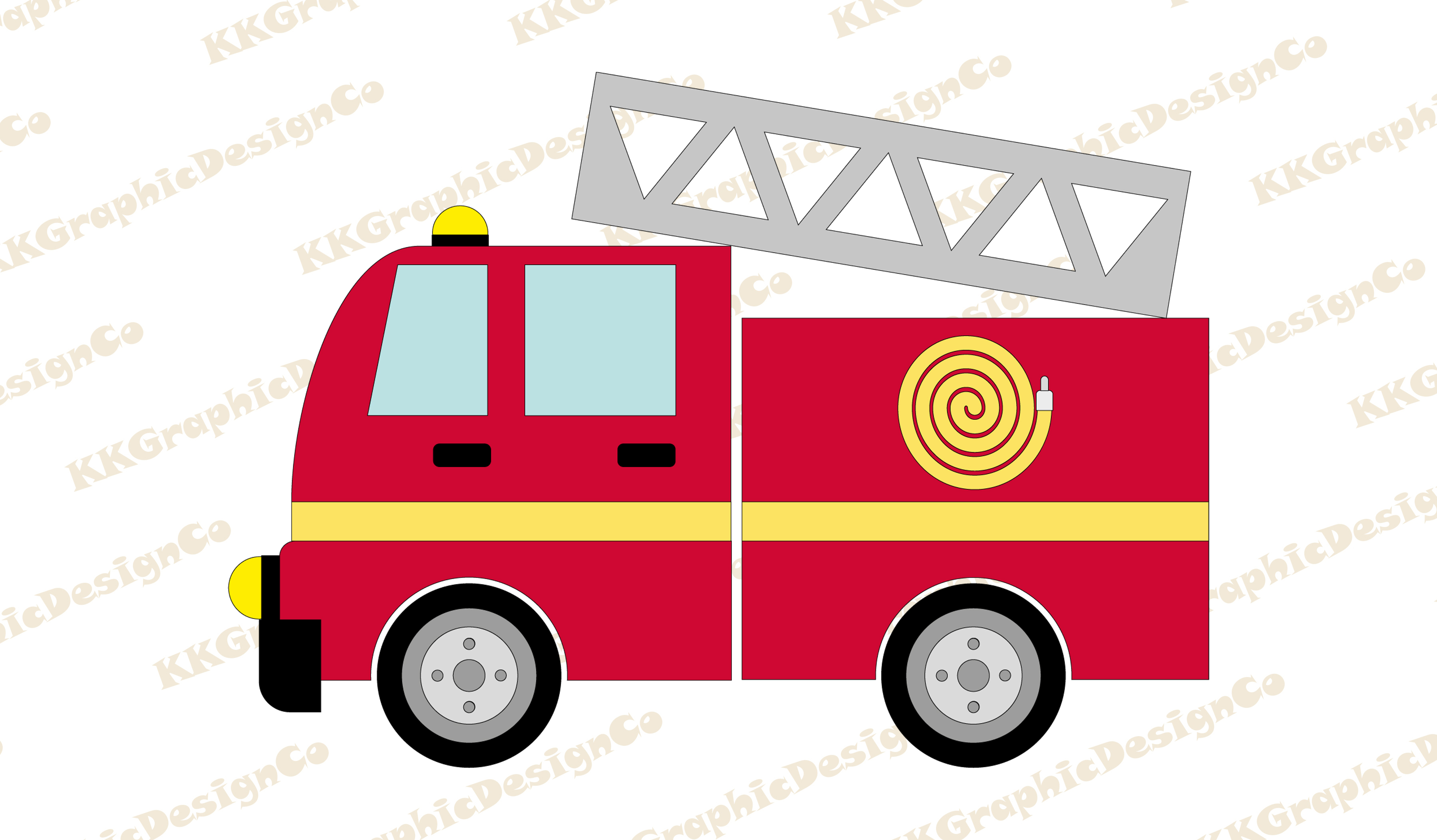 Fire truck svg Firefighter svg Fire truck png Fire truck dxf | Inspire ...