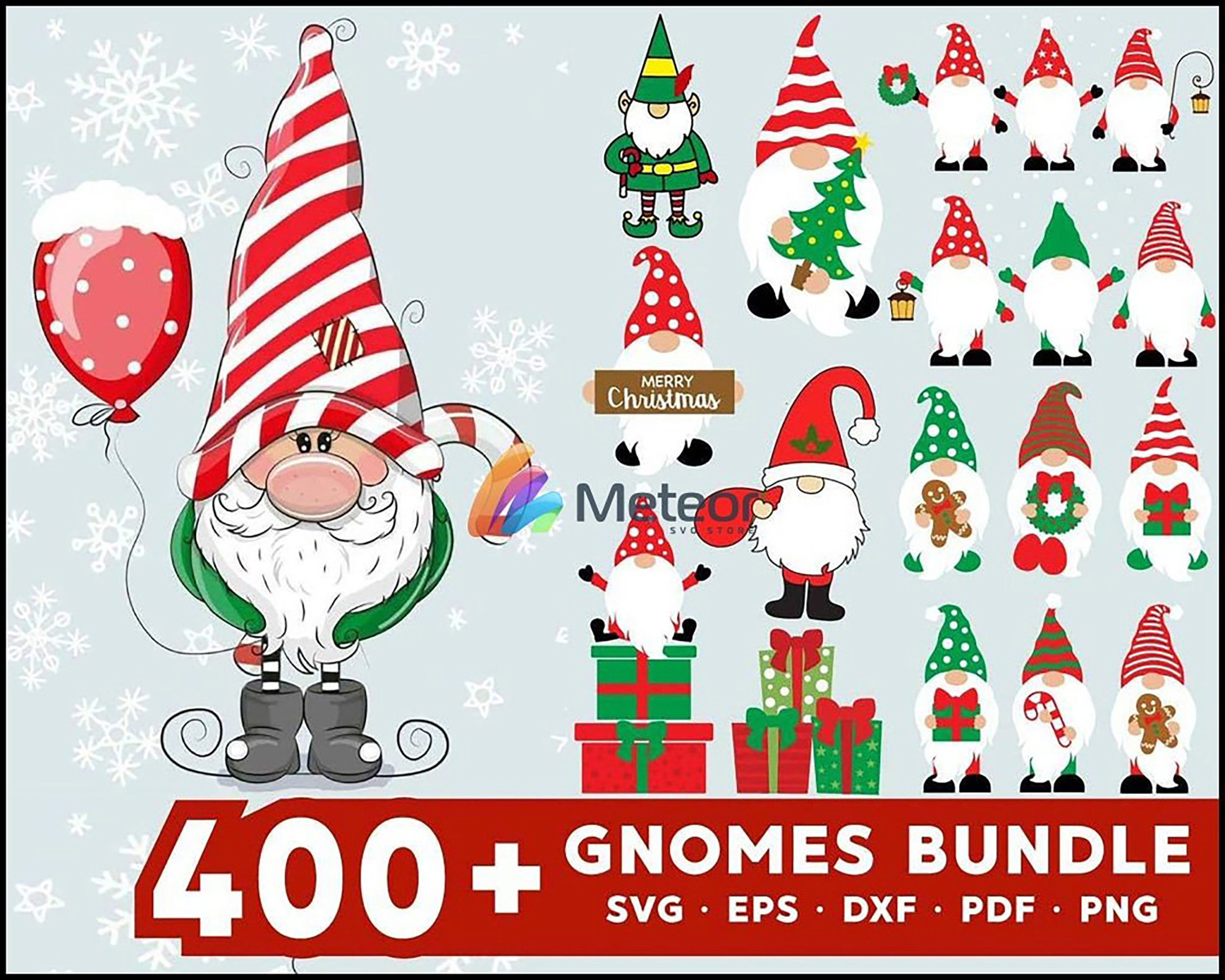 Christmas Gnome Bundle SVG For Cut File,Christmas Doodle,han | Inspire ...
