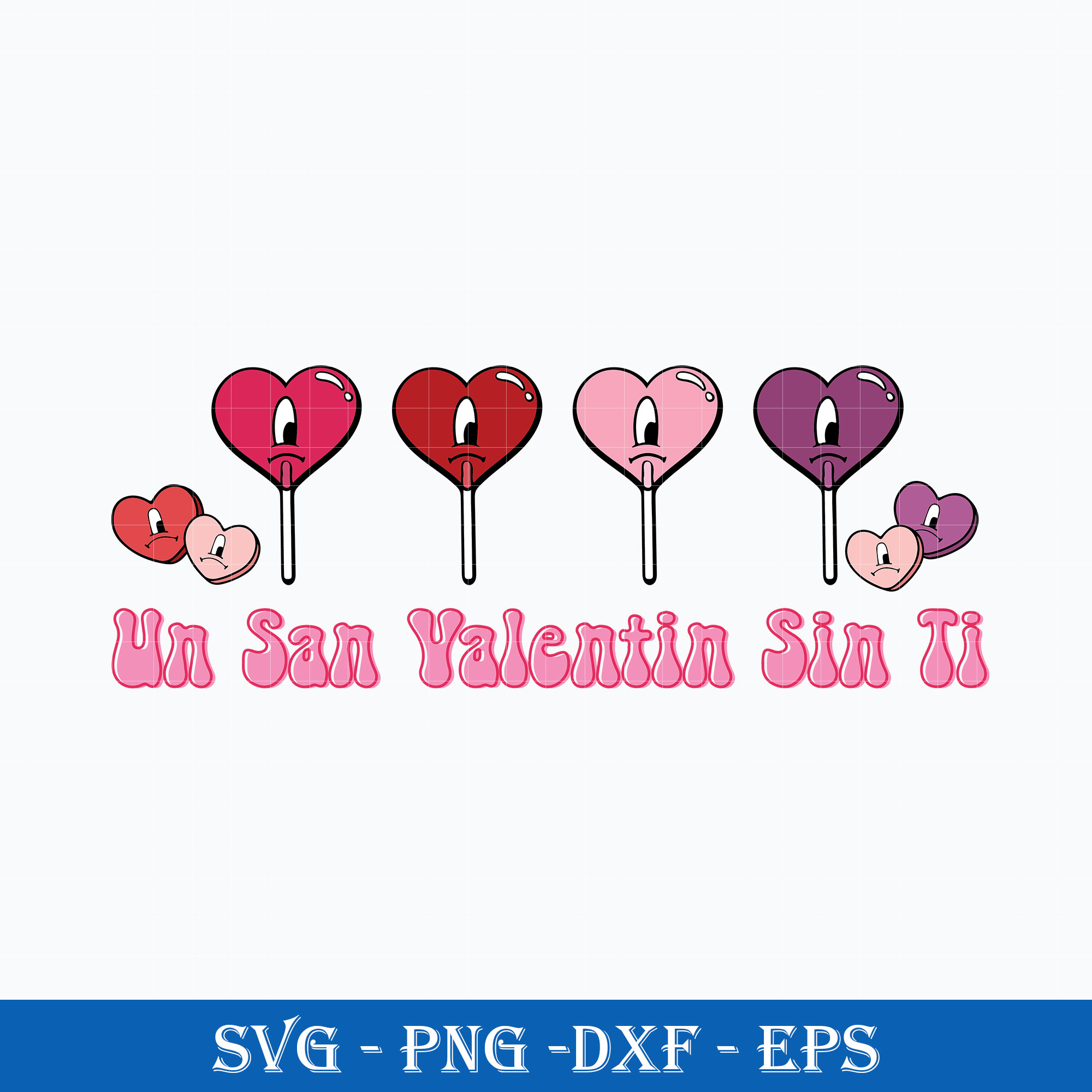 Un San Valentine Sin Ti SVG, Heart Bunny Valentine SVG, Cand | Inspire ...
