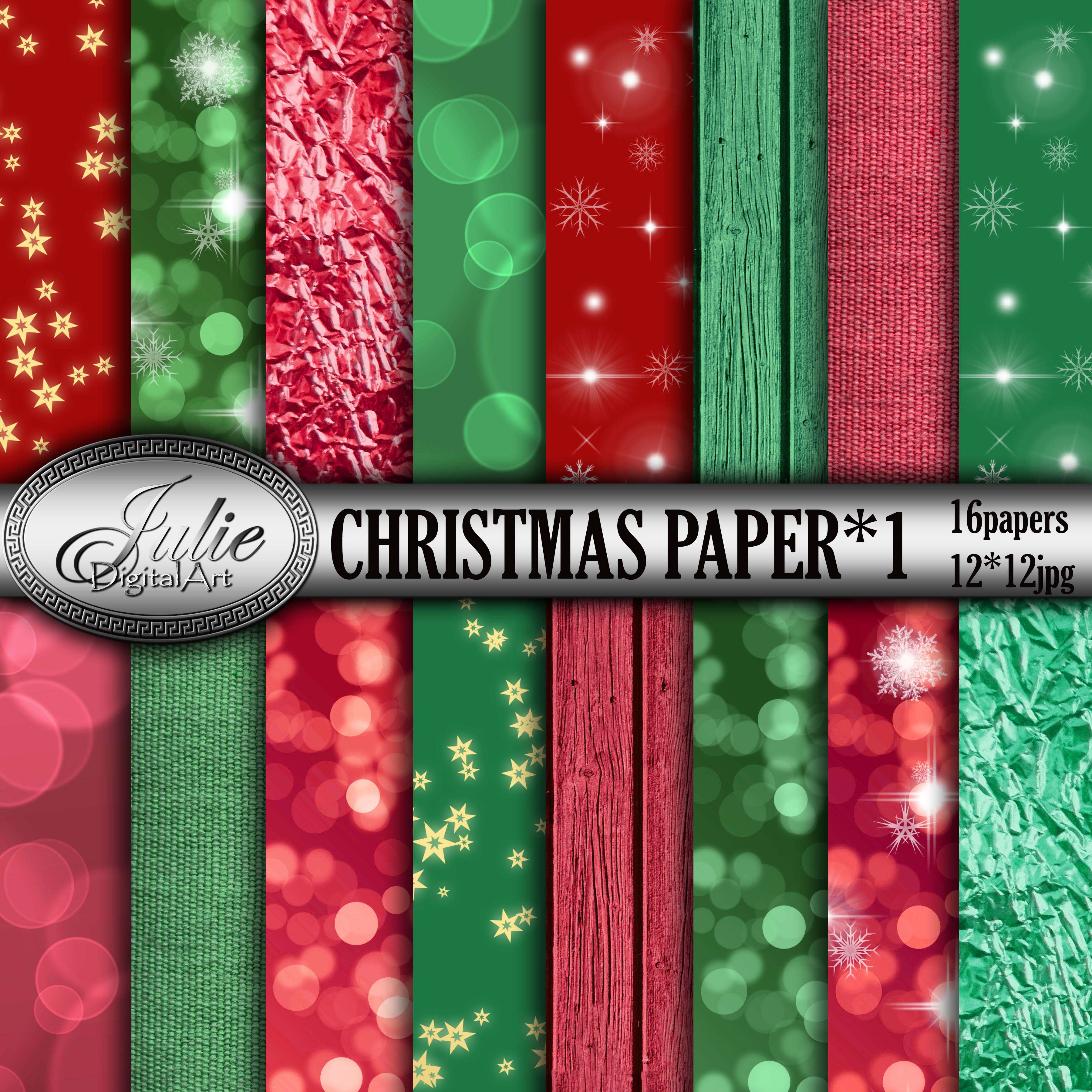 Christmas background Christmas digital paper Red and green d | Inspire ...