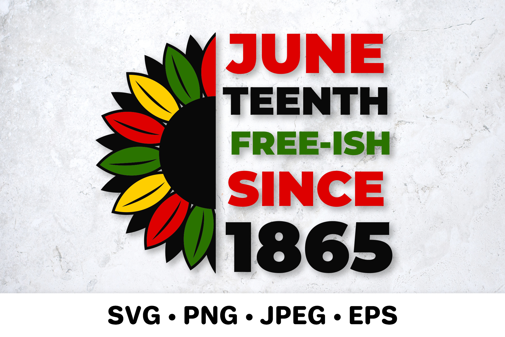 Juneteenth sunflower SVG. Black history holiday | Inspire Uplift