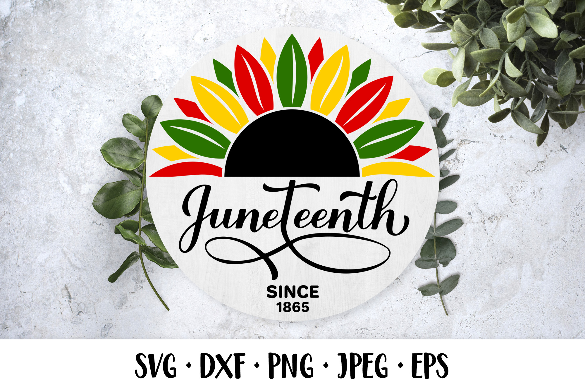 Juneteenth sunflower round sign SVG, African American holida | Inspire ...