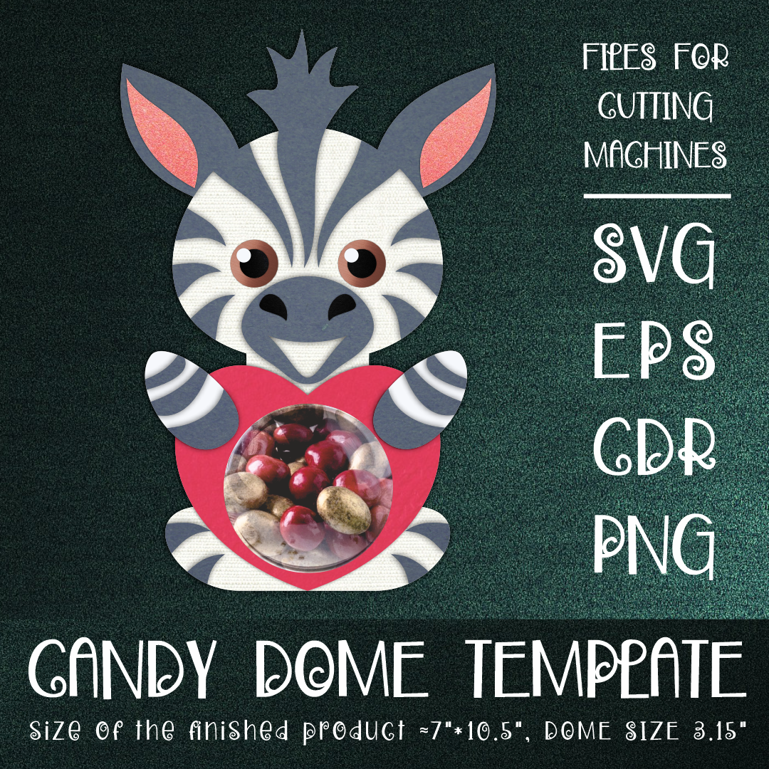 Zebra Candy Dome | Valentine Paper Craft Template - Inspire Uplift