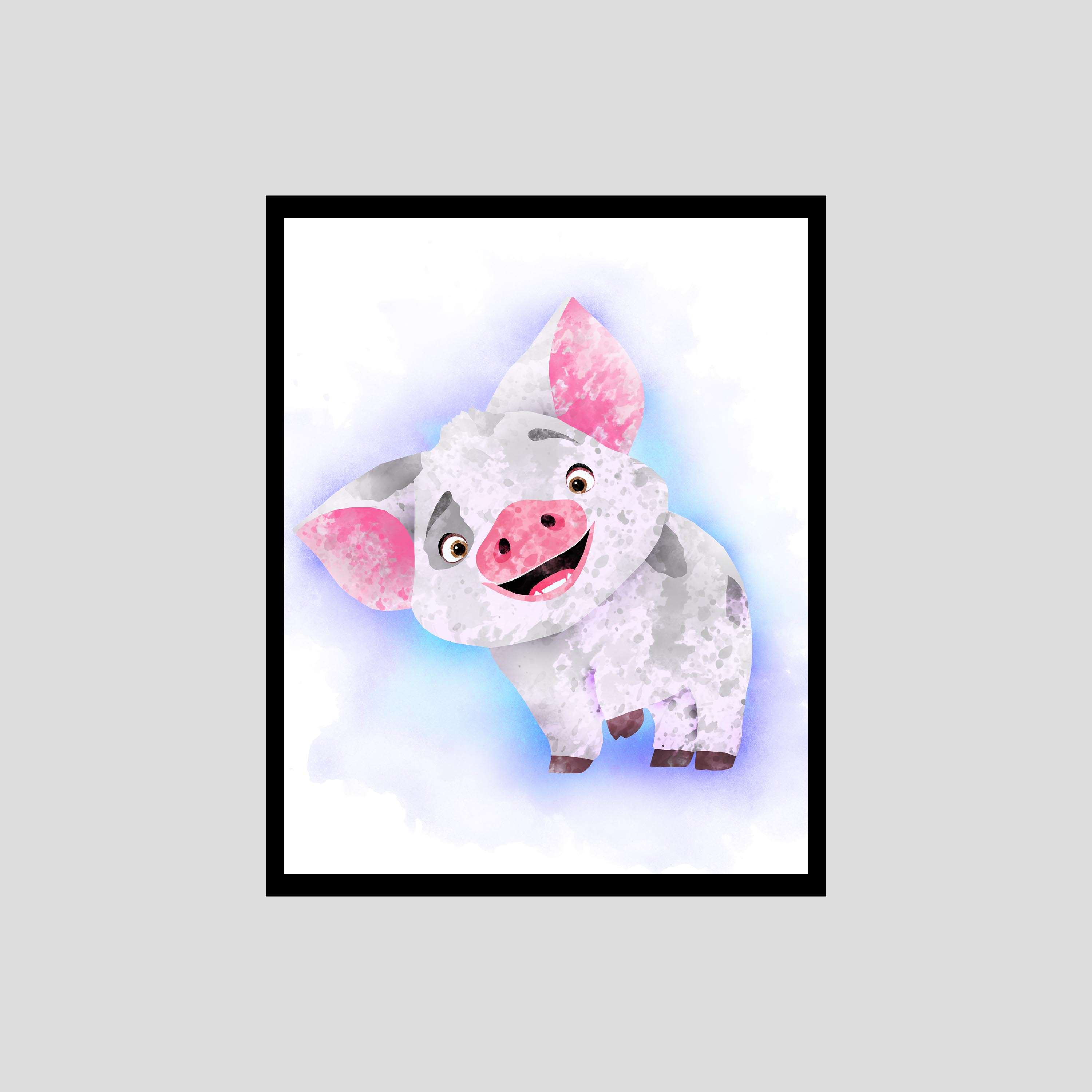 Moana Pua Disney Art Print Digital Files decor nursery room | Inspire ...