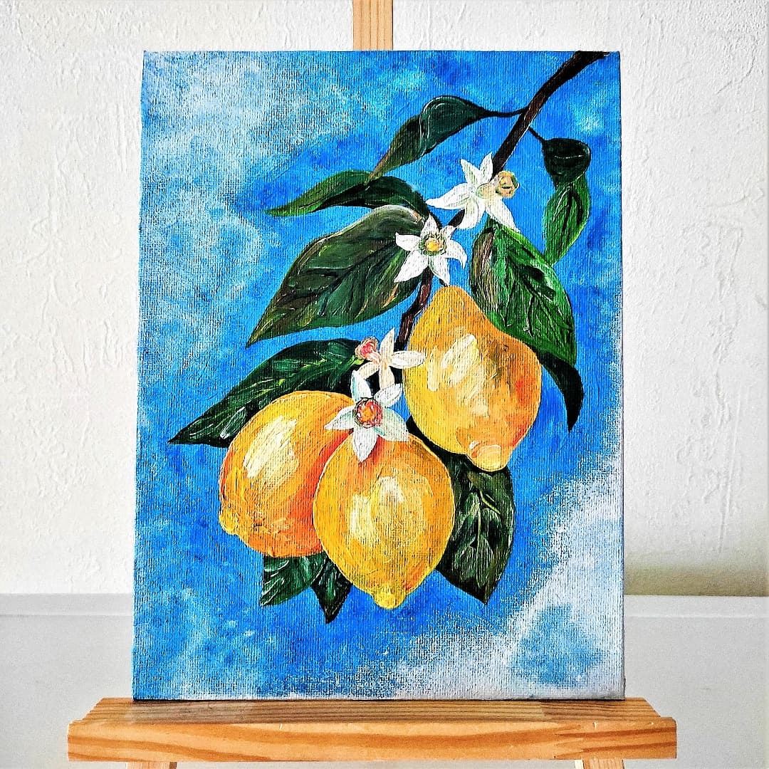 Fruit painting, Artwork for kitchen walls, Fruit tree painti - Inspire ...