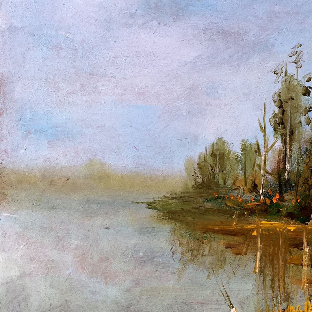 Lake Painting Original Art California Landscape Artwork | Inspire Uplift